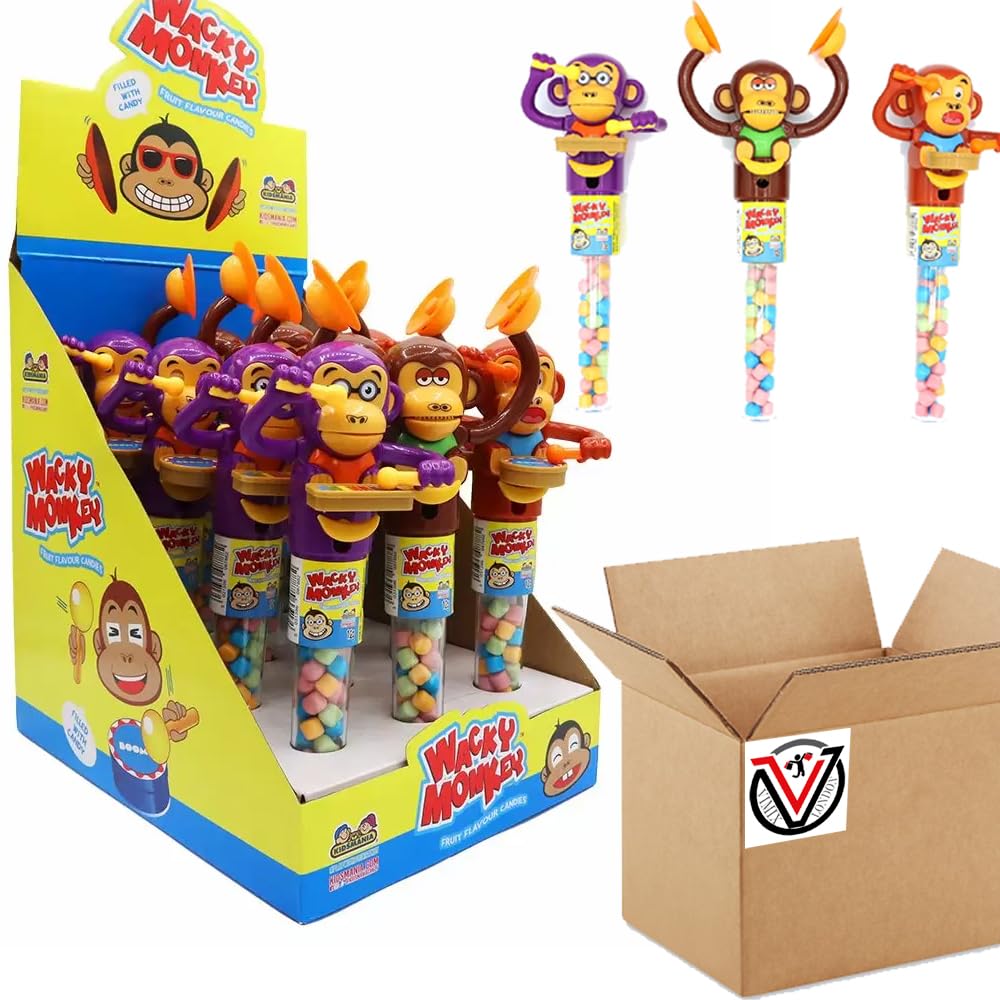 Wacky Monkey 12 x 12g (Full Box) - Fruit Flavoured Candies | VIMIX ...