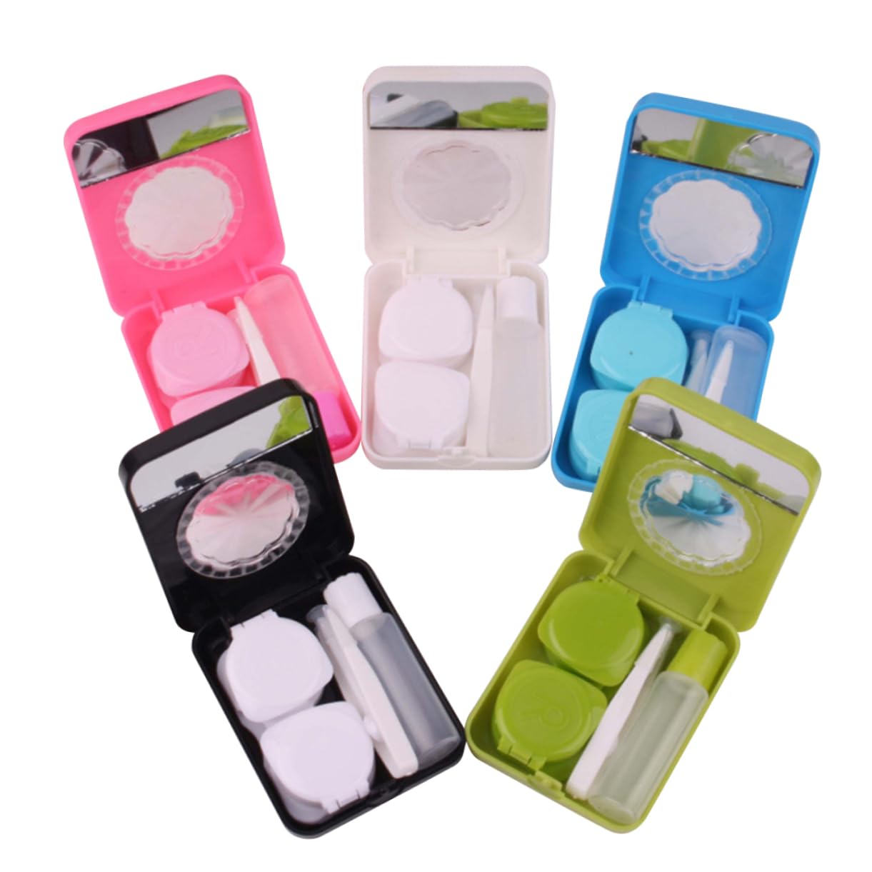 Partykindom 5-Set Blue Schnapps Glasses & Oval Brush Case for Colored ...