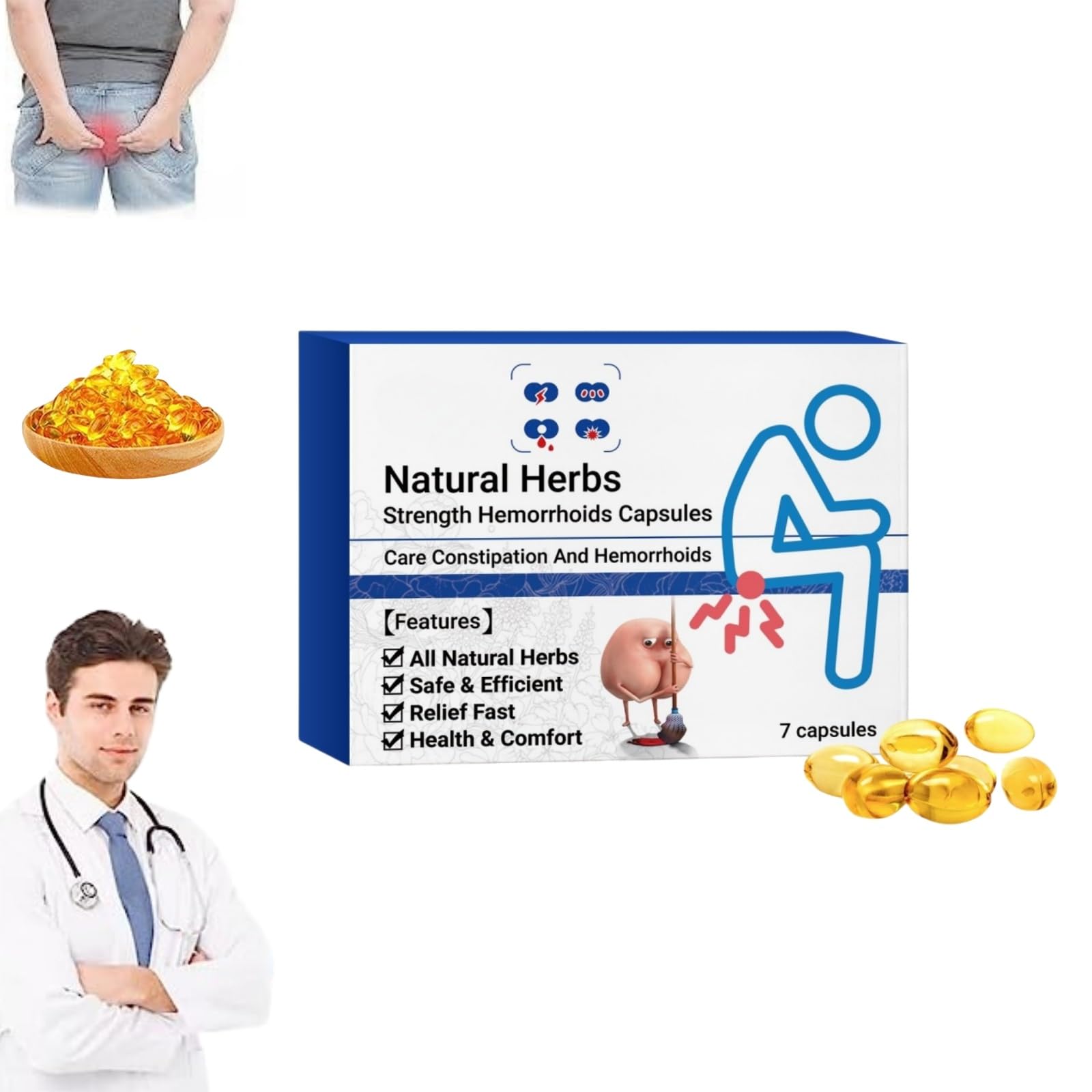 Saycom Natural Herbal Strength Hemorrhoid Capsules Natural Hemorrhoid Relief Capsules Hemorrhoid