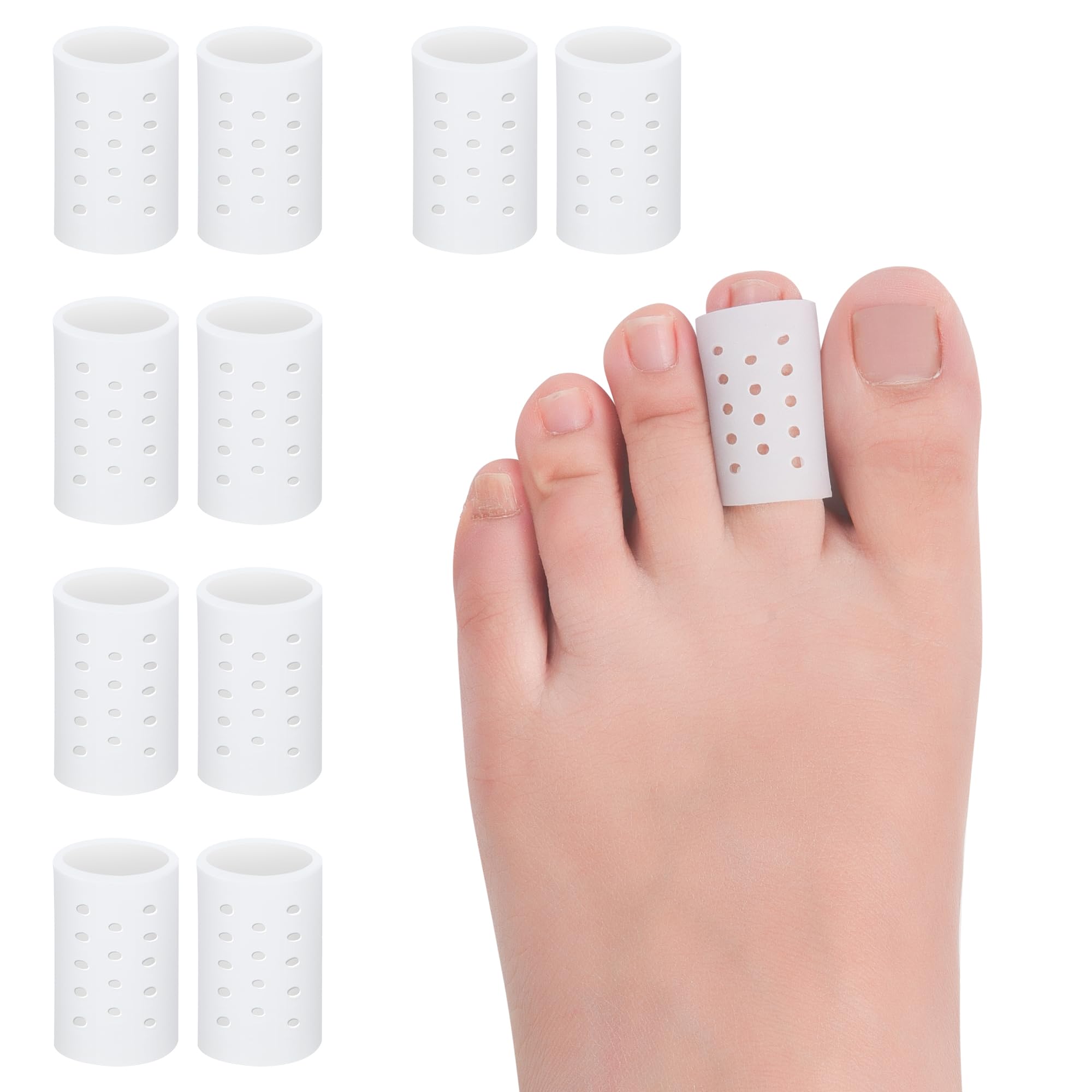 Toe Cover (10Pcs) Toe Sleeves for Missing or Ingrown Toenails Corns ...