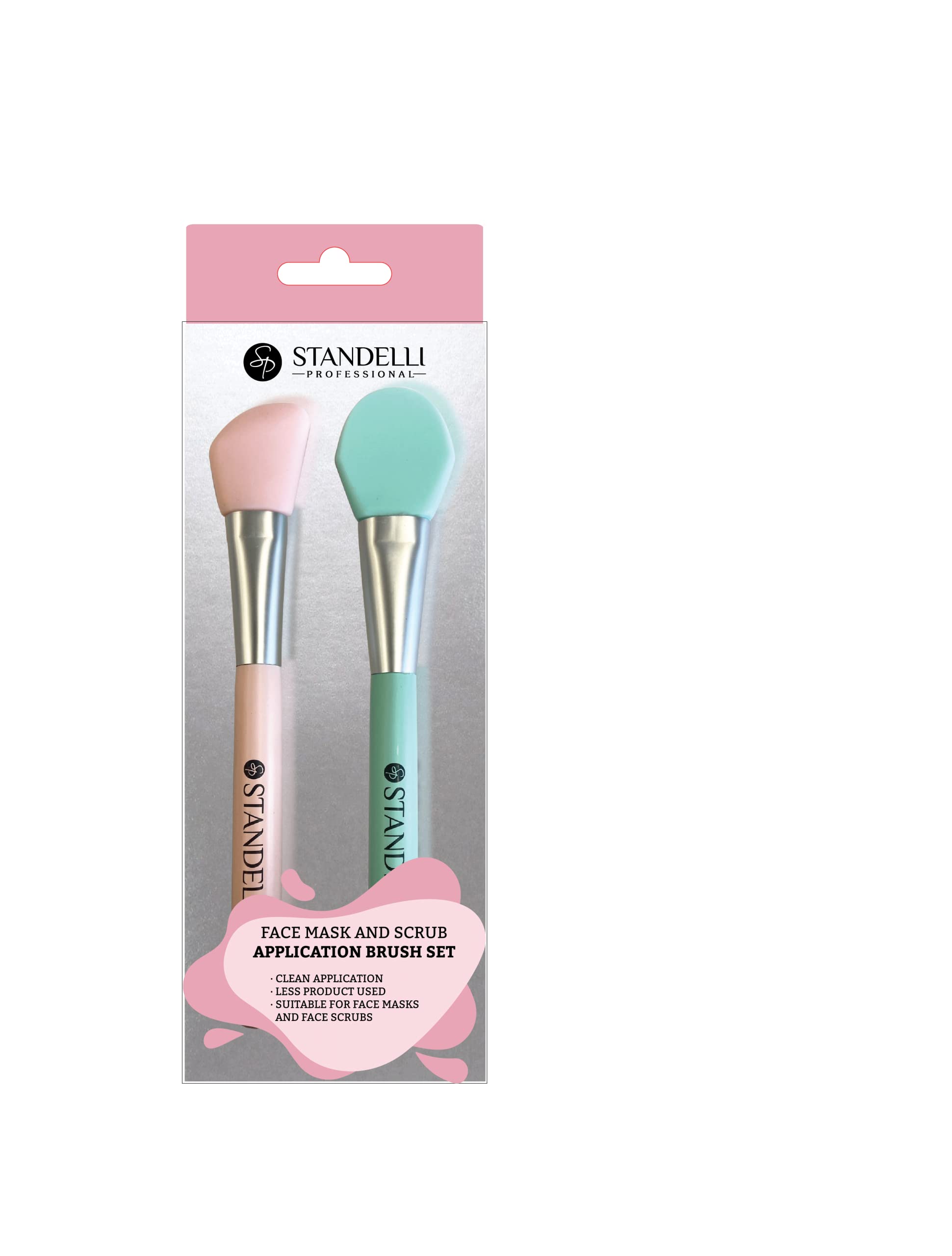 Standelli Face Mask Brush Set | 2 Pcs Hairless Brushes for Face Mask ...