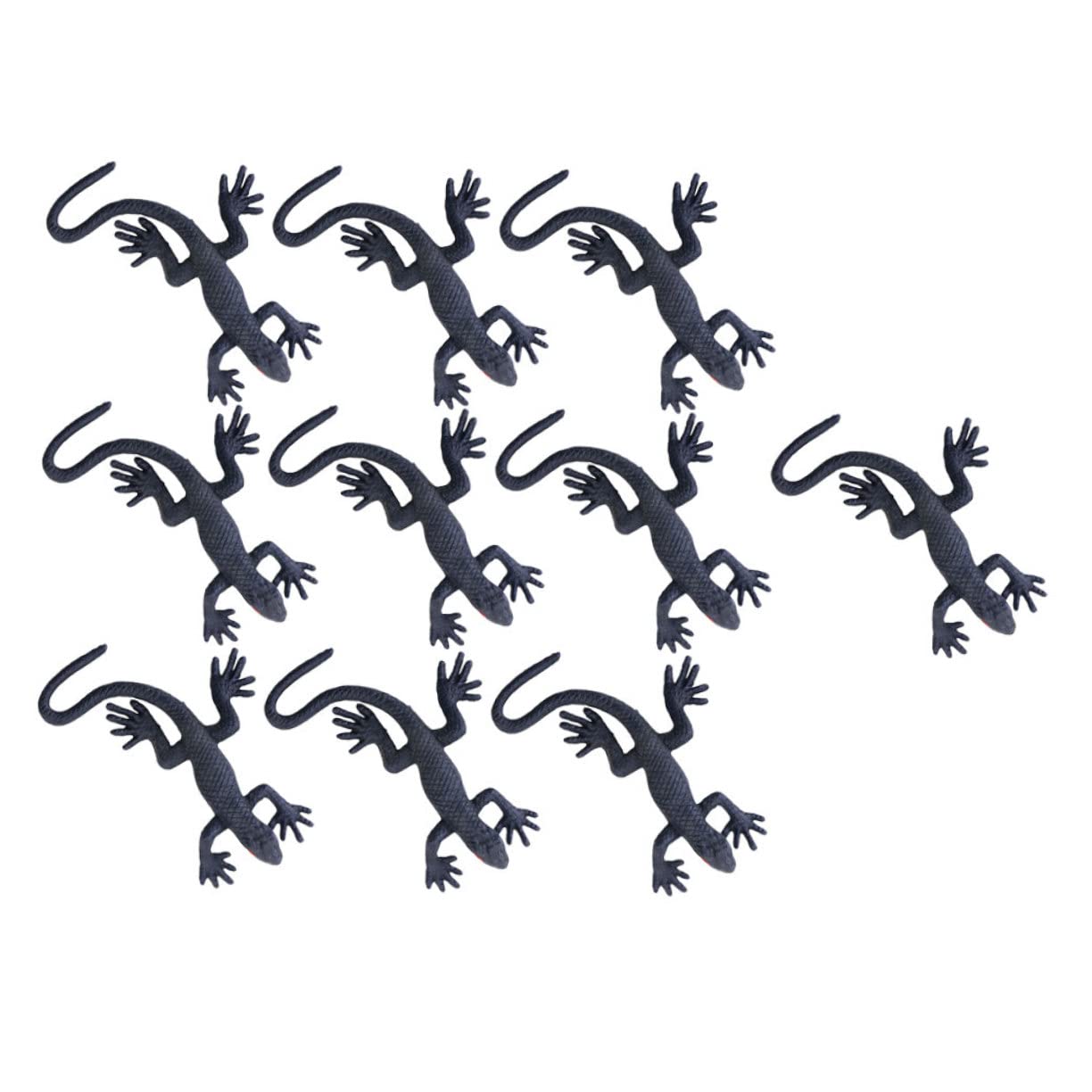 Toyvian 10-Pack Halloween Simulation Gecko Toys - Creepy Fake Gecko ...