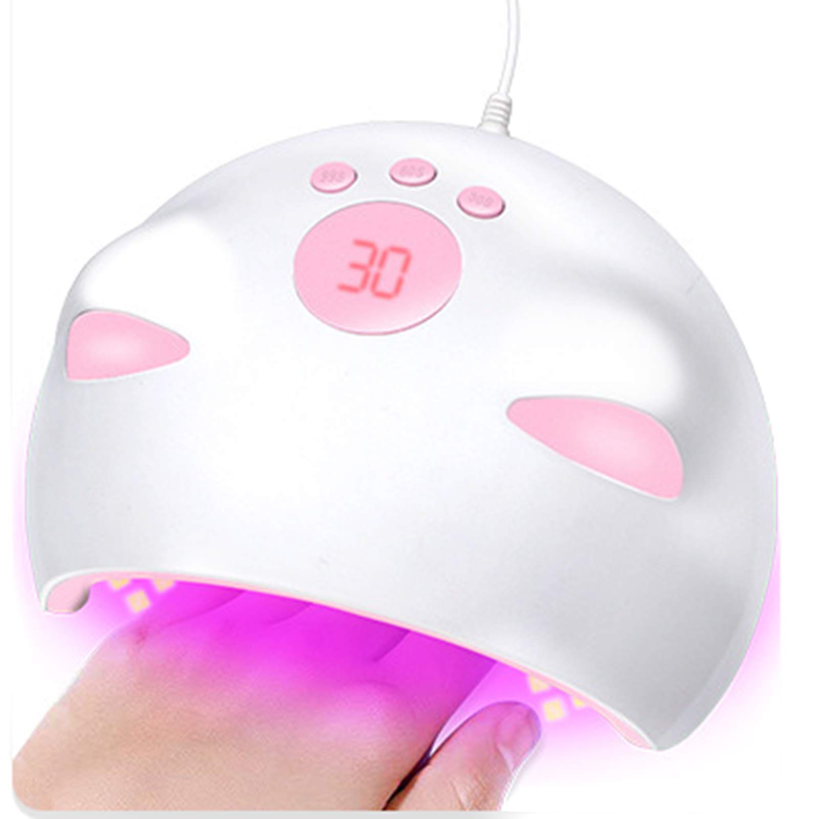 Ruiqas 60W UV LED Nail Dryer - Professional Gel Curing Lamp with 3 ...
