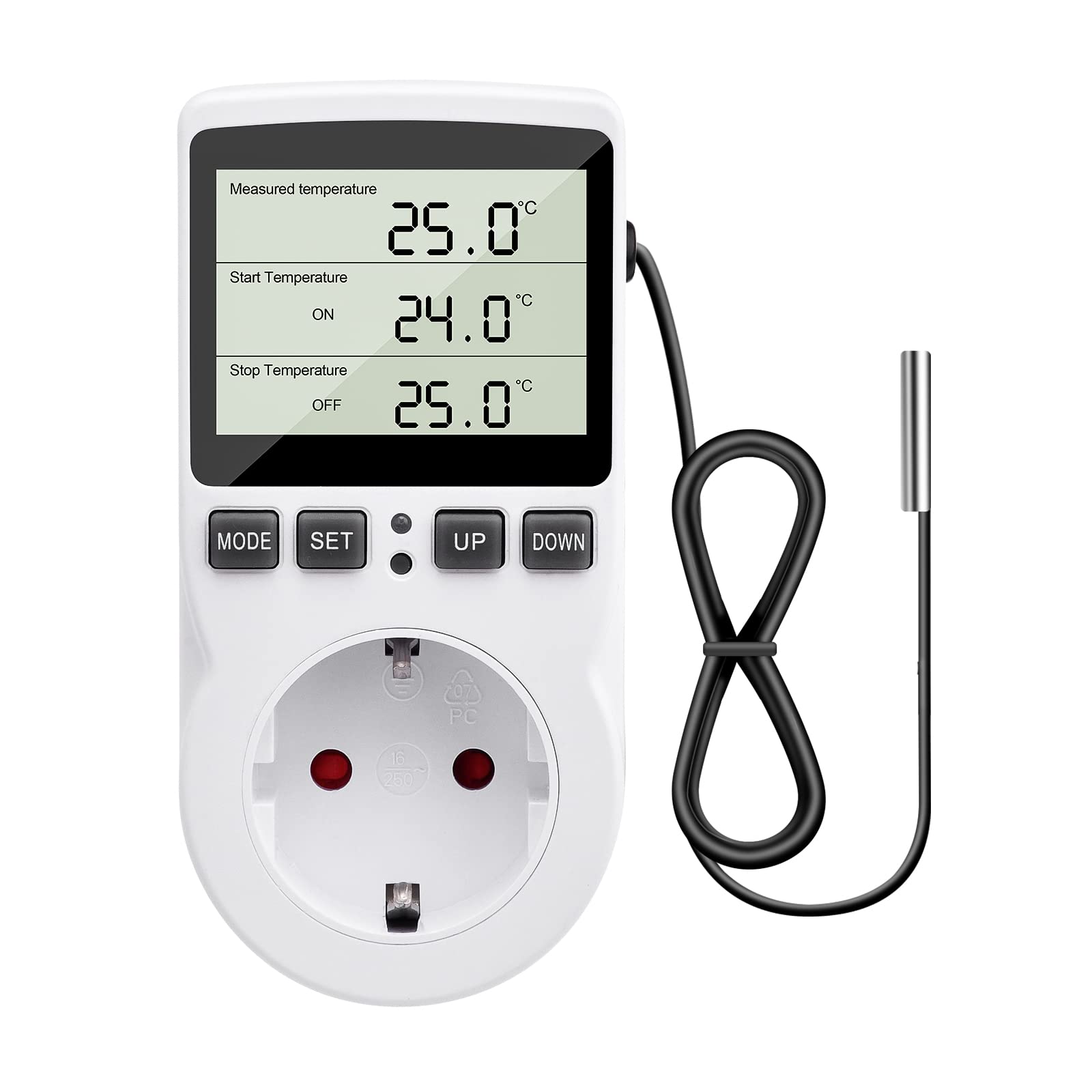 Diymore 230V Temperature Controller Socket with LCD Display & Timer ...