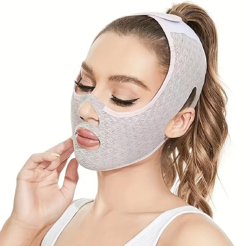 V Shaped Contouring Face Mask - Neck Reduction & Jawline Lift Tape for ...