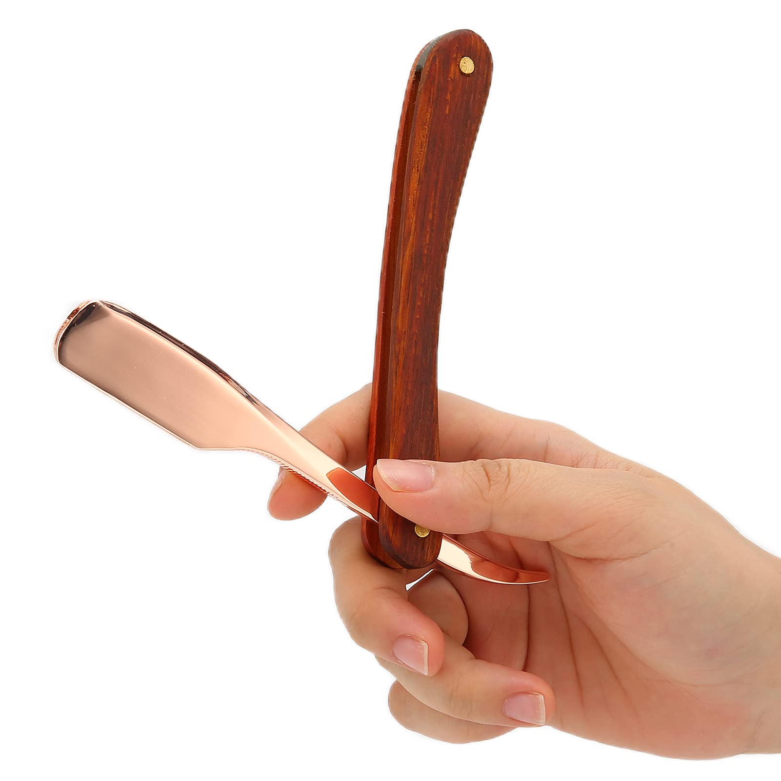 Premium Rose Gold Straight Edge Razor - Classic Manual Safety Shaving ...