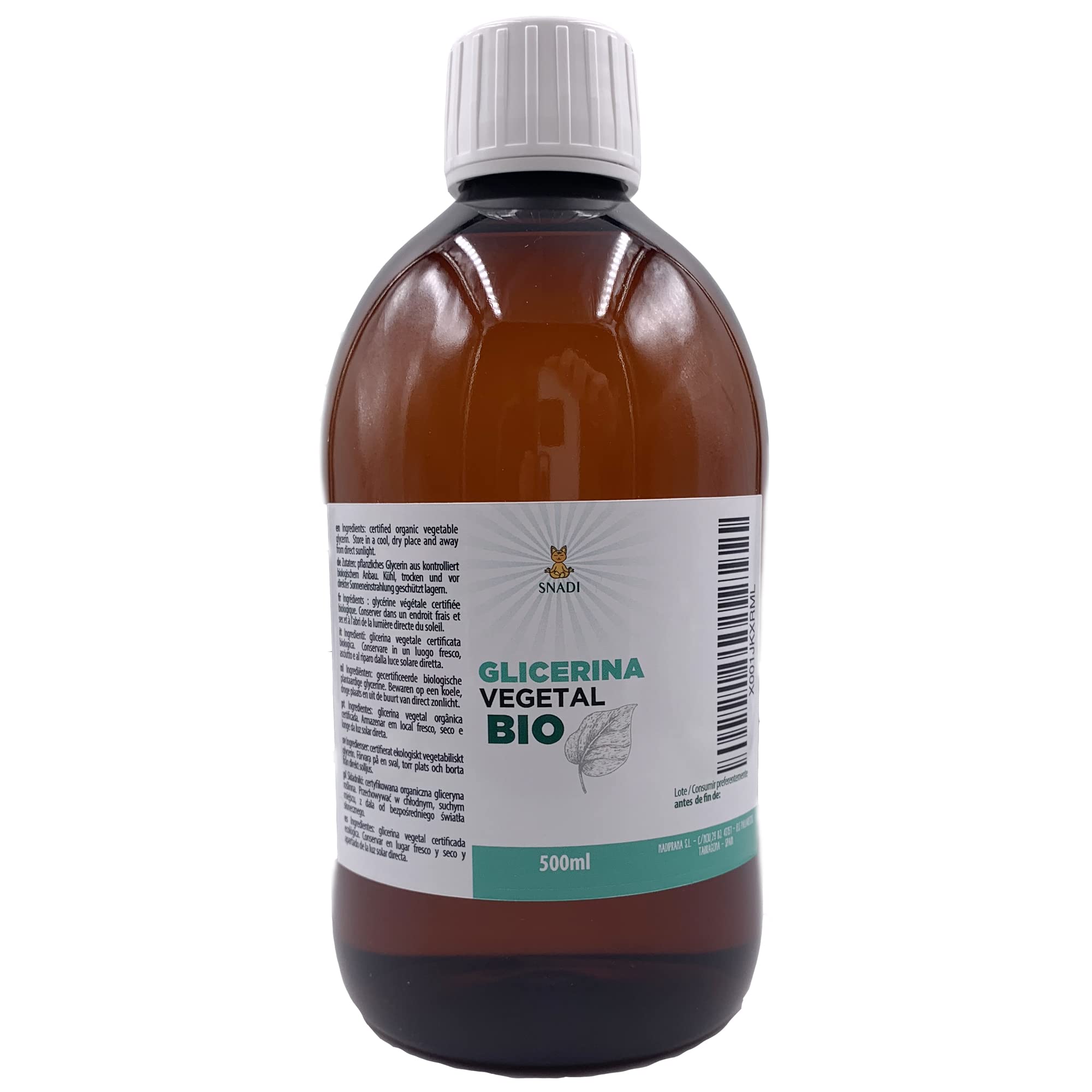 Snadi Bio Vegetable Liquid Glycerin 500ml - 98% Pure | GMP Certified ...