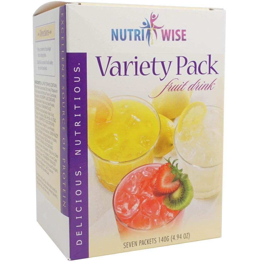 NutriWise - Protein Diet Fruit Drinks - Variety Pack (7 Packets/Box)