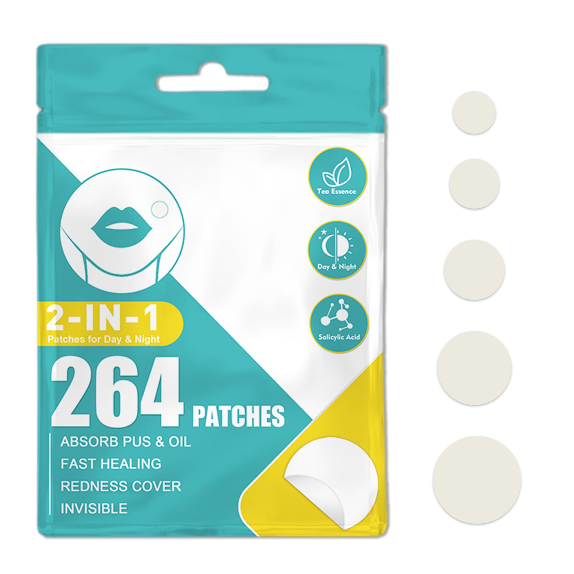 264 Pieces Invisible Hydrocolloid Pimple Patches - Waterproof ...