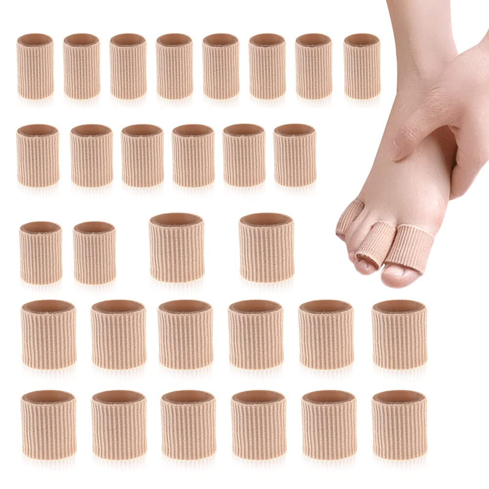 30PCS Toe Tubes Sleeves Protectors - Soft Gel Toe Separators for ...