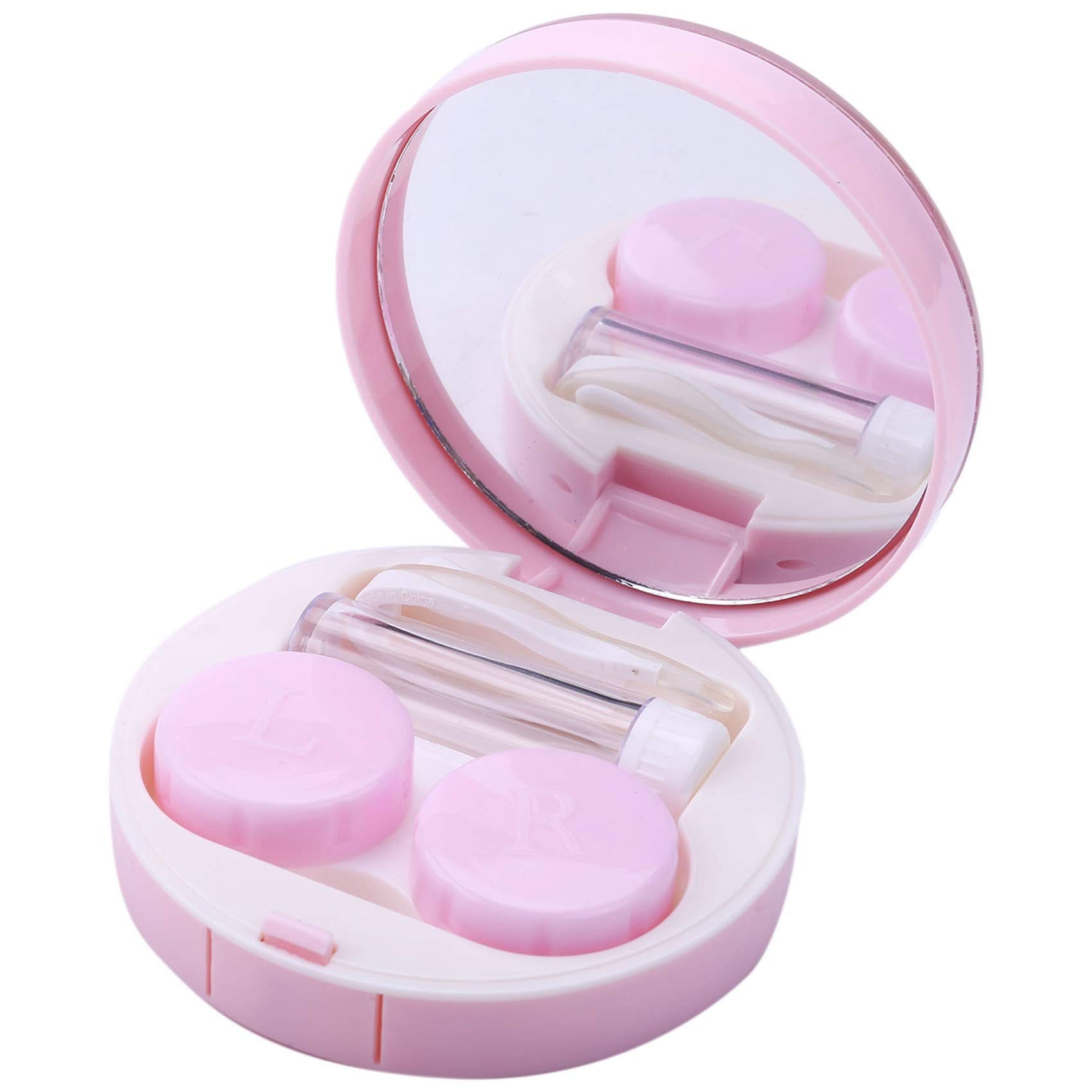 Stylish Griwiuiowe Lens Container - Cute Pink Sequin Lentils Carrier ...