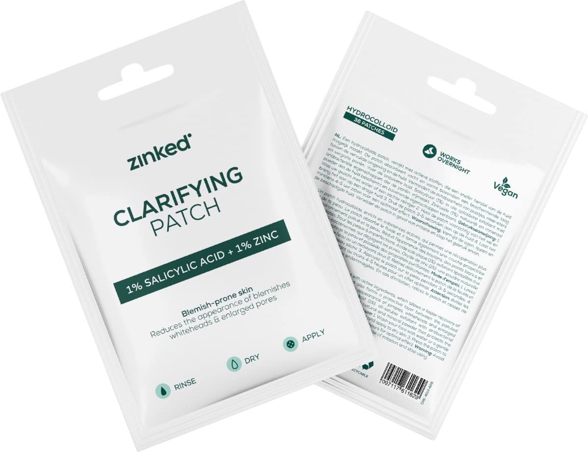 Zinked Acne Pimple Plaster | Effective 1% Salicylic Acid & Zinc ...