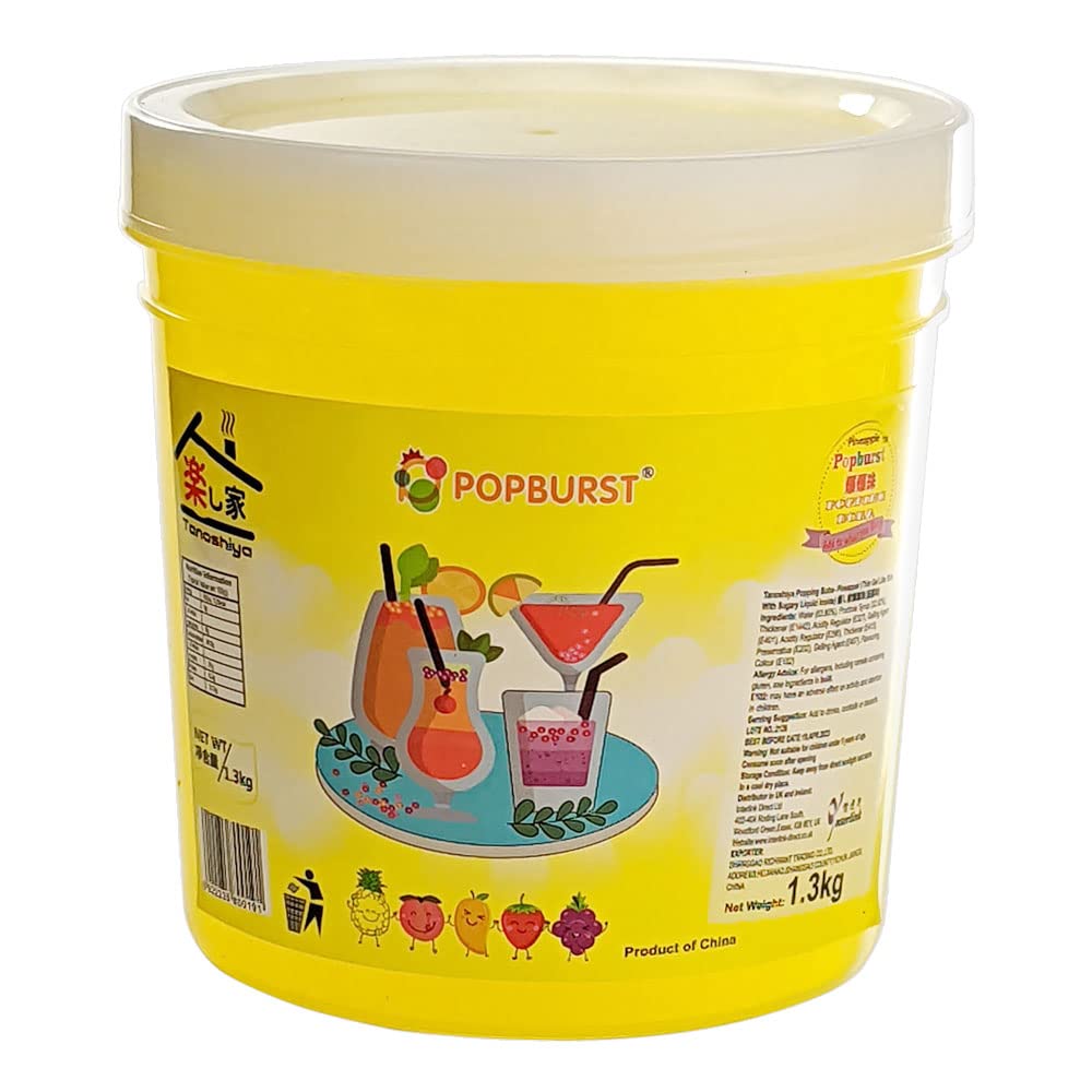 Pineapple Popping Boba 1.3 KG - Ideal Dessert and Drink Toppings
