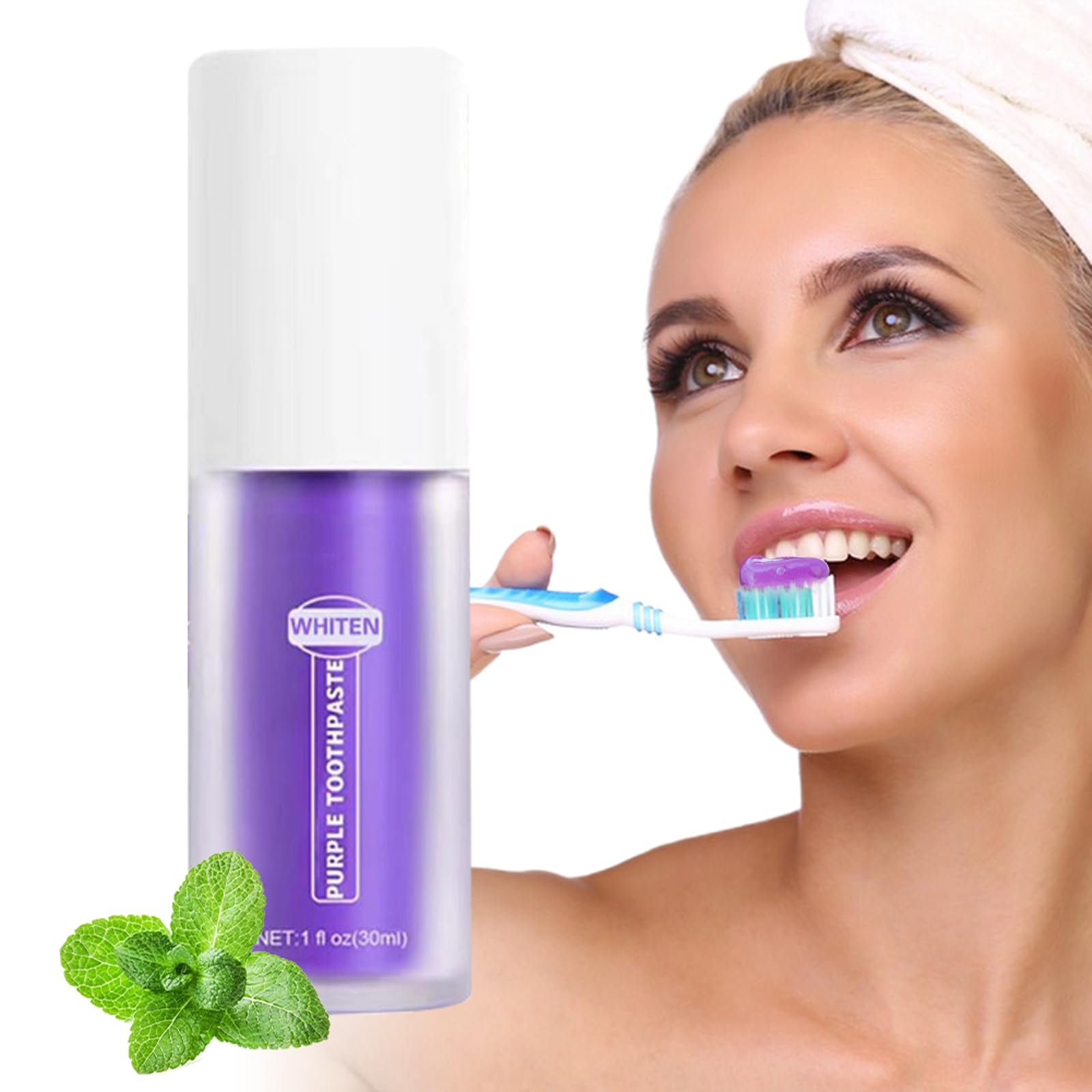 Purple Teeth Whitening Toothpaste - Remove Stains & Achieve White Teeth ...