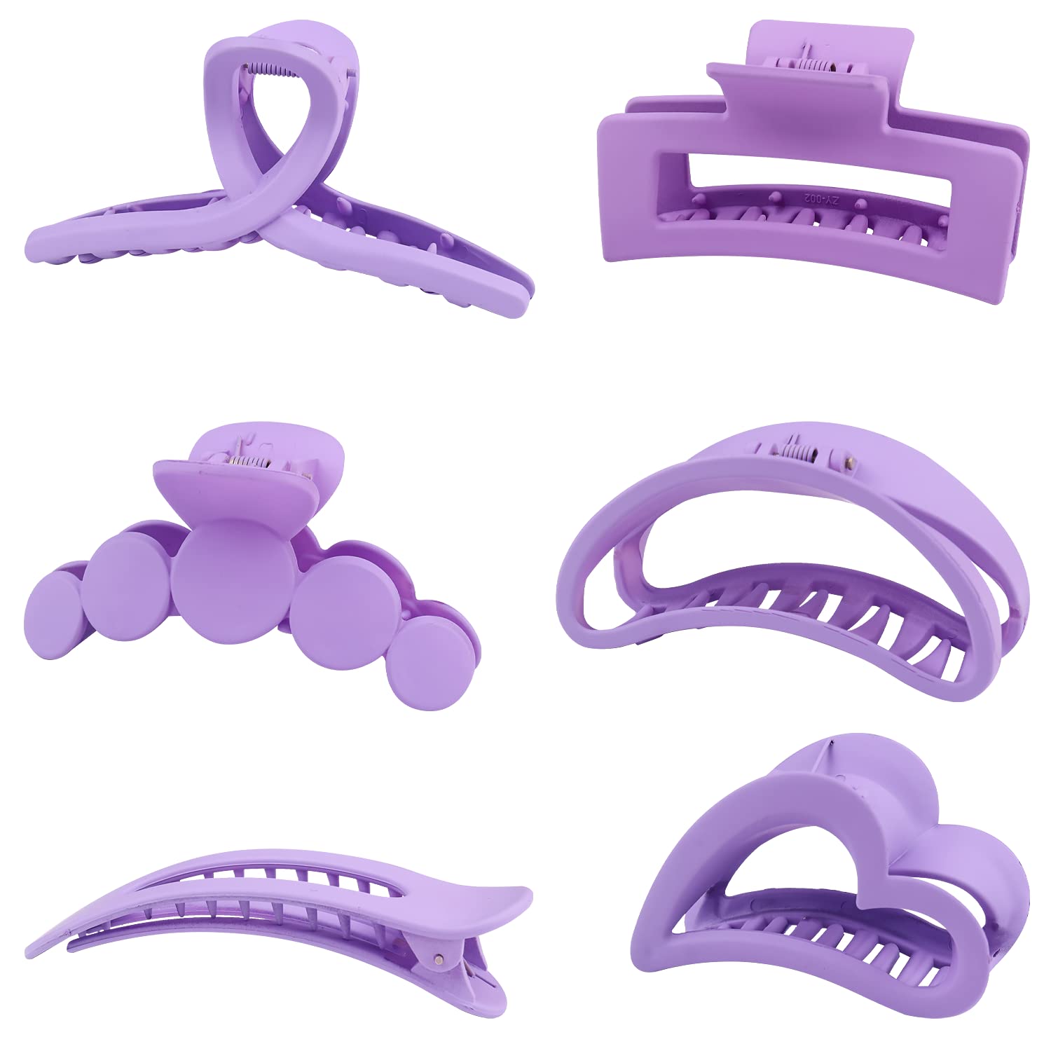 YOOOYOOO Purple Hair Claw Clips - Lightweight Strong Hold Matte Claw ...