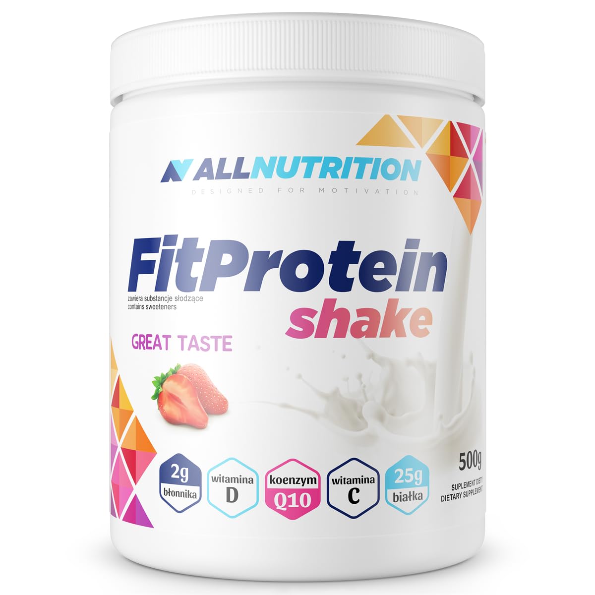 Allnutrition Fit Protein Shake Strawberry 500g | High-Protein Low ...