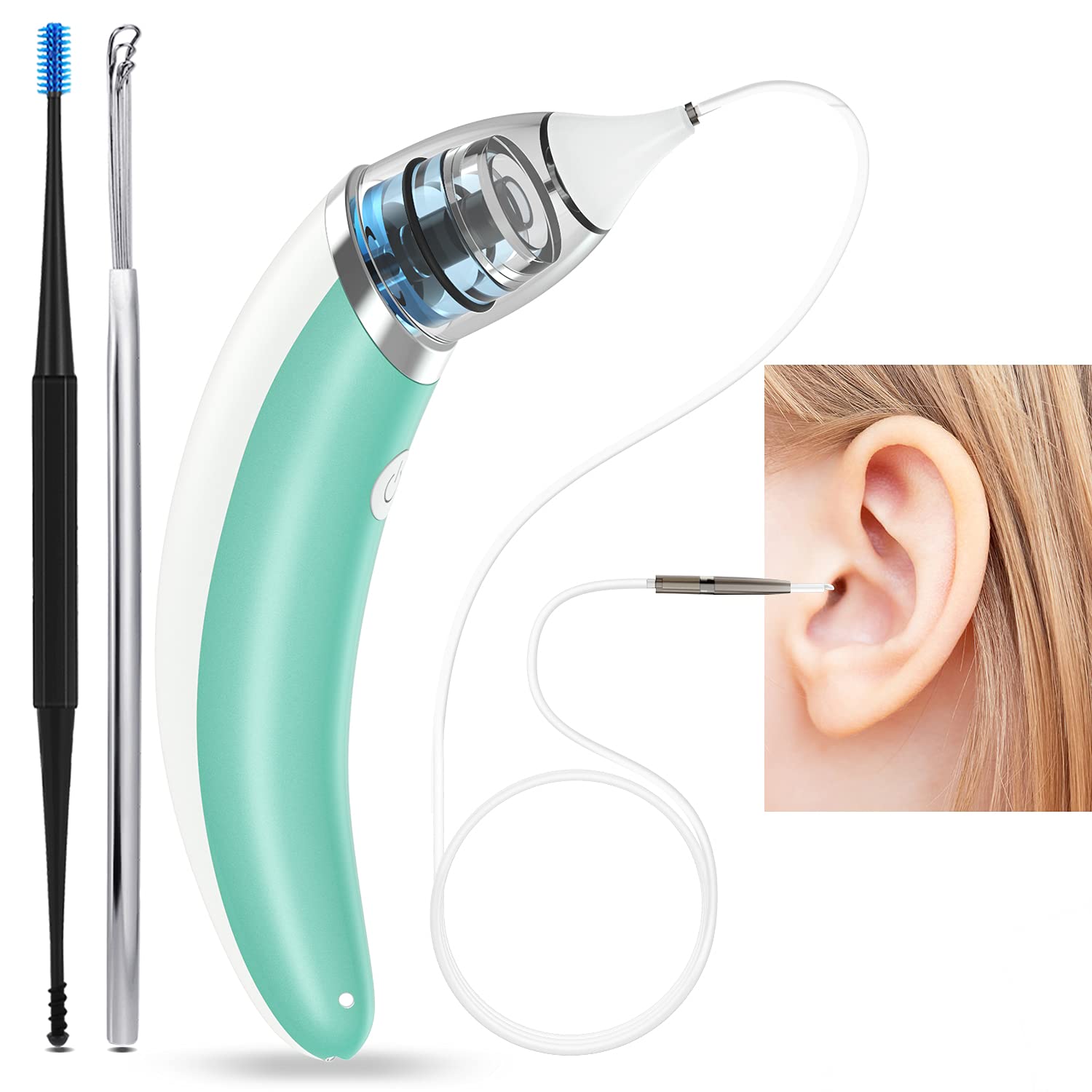 Electric Ear Wax Vacuum Kit Usb Charge 5 Levels Soft Earwax Removal For Adults