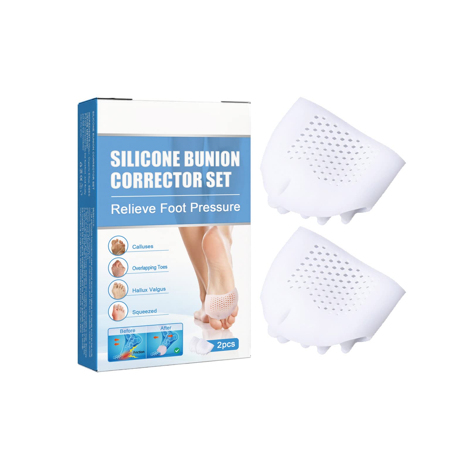 Nursing Care Toe Stretching Separator & Orthotic Device Set with Foot ...