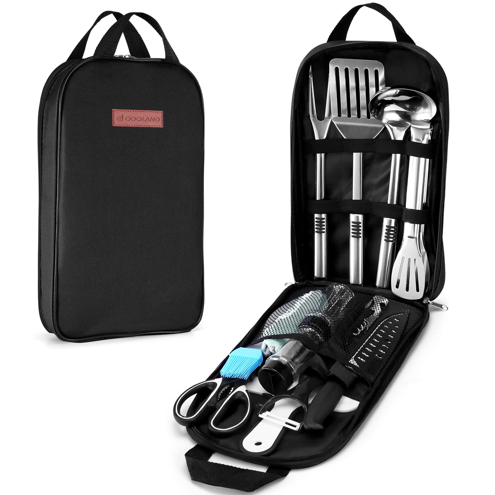 Odoland 14pcs Camping Cookware Set Stainless Steel Utensils For Odoland 14pcs Camping Cookware Set Stainless Steel Utensils For