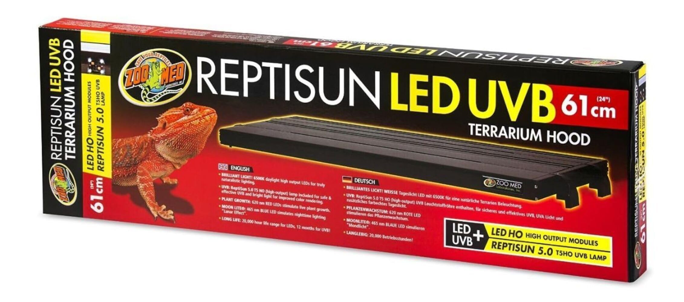 Buy Zoomed LF-86e Terrarium Lighting | ReptiSun LED/UVB Attachment Light - 61 cm | International ...