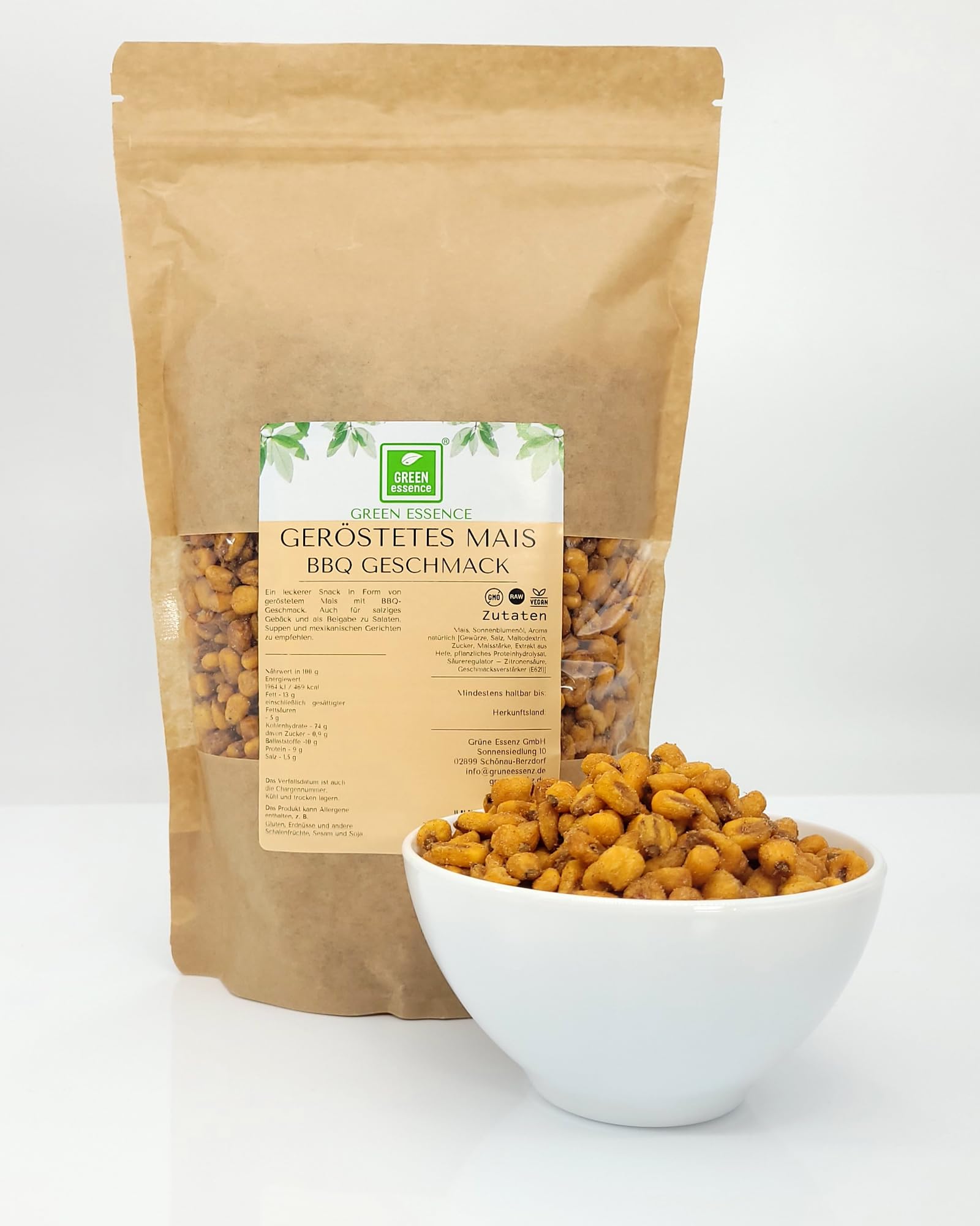 Roasted Corn 1 kg - Vegan & Lactose-Free BBQ Snack by Green Essence ...