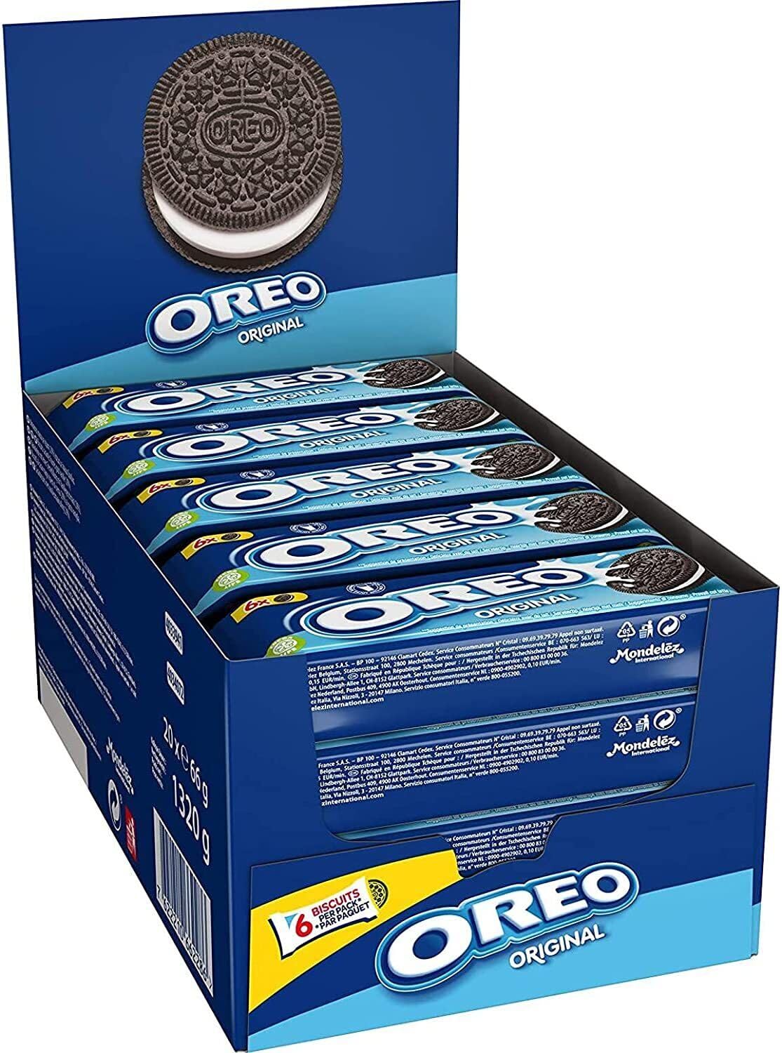 Oreo Original Sandwich Biscuits Snack Pack 66 g Pack of 20 | Buy Now ...