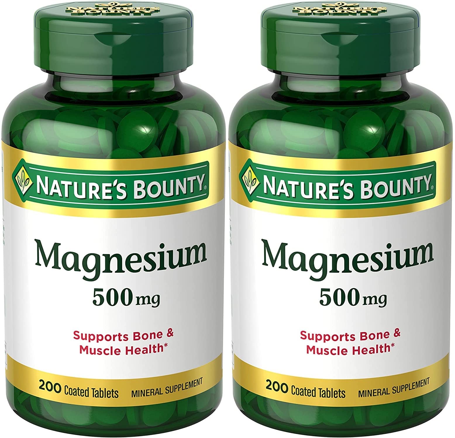 Nature s Bounty Magnesium Bone and Muscle Health Tablets 500 Mg 200 Ct ...
