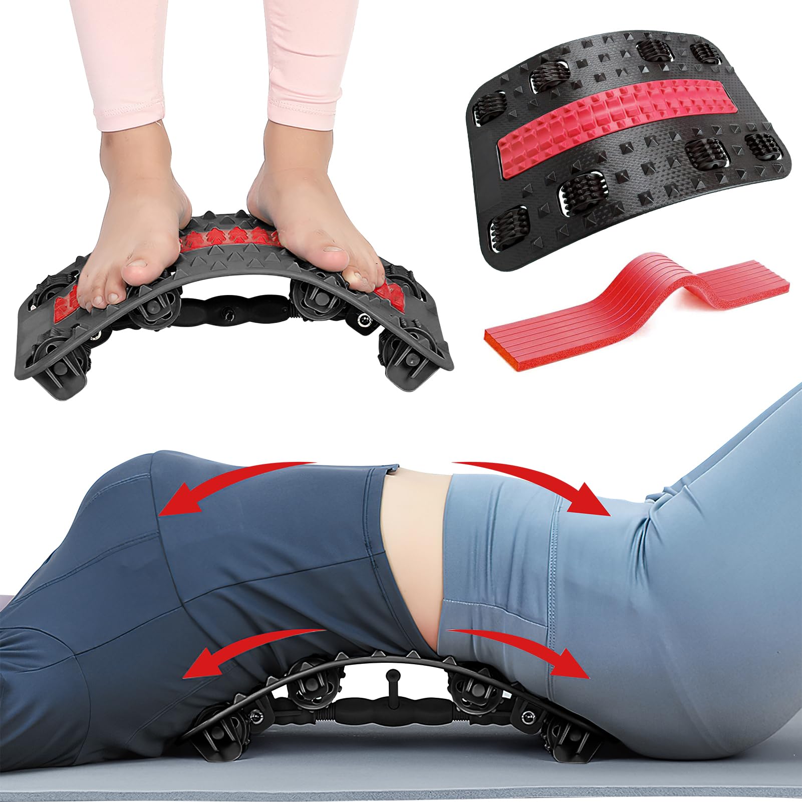 Back Extensor & Massage Lumbar Support 2024 | Relief for Herniated ...