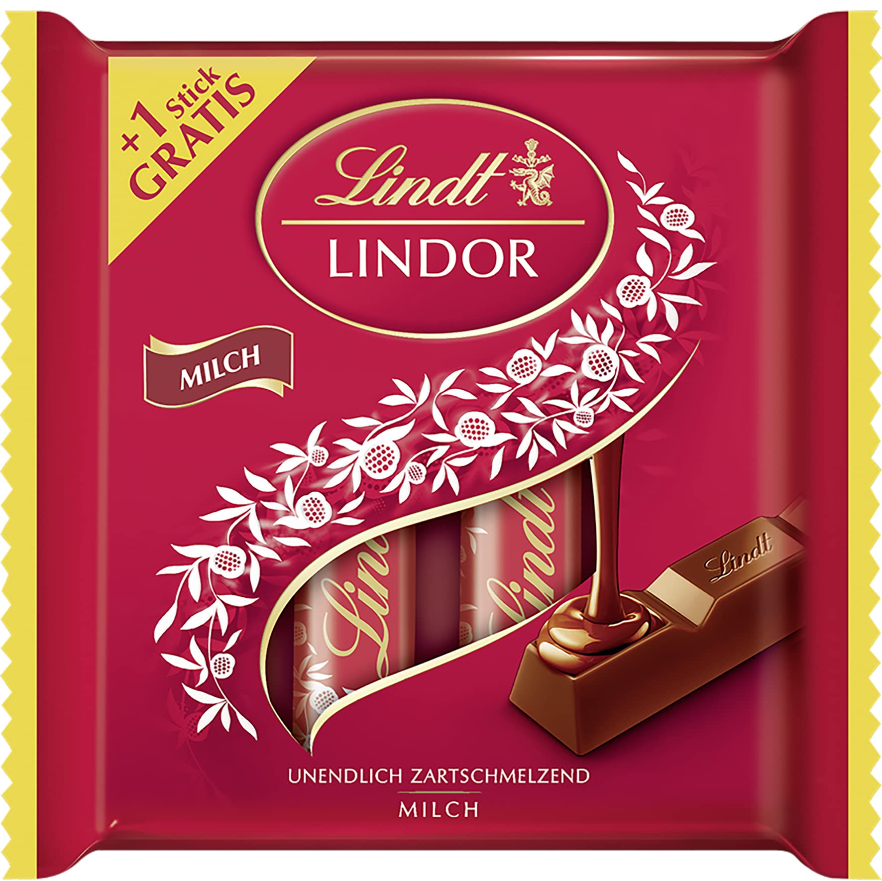Lindt Chocolate Lindor Sticks Whole Milk 3+1 Promotion | 100g (4x25g ...