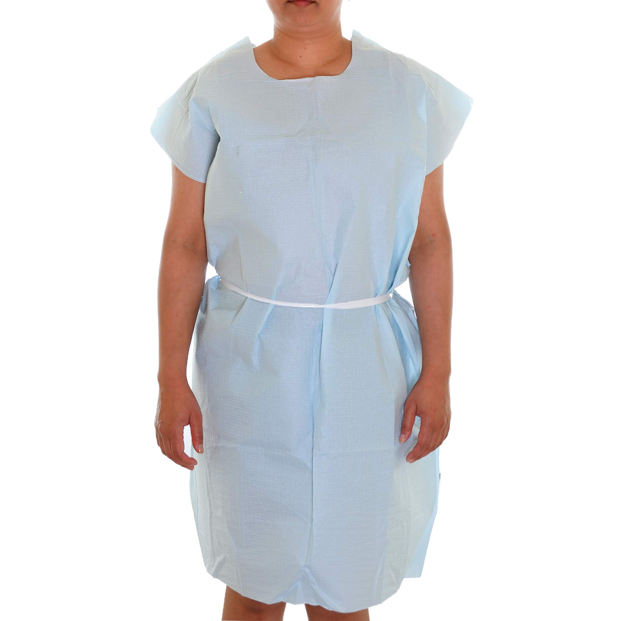 Dealmed Patient Exam Gowns 50 Count Of Disposable Exam Gowns Blue And