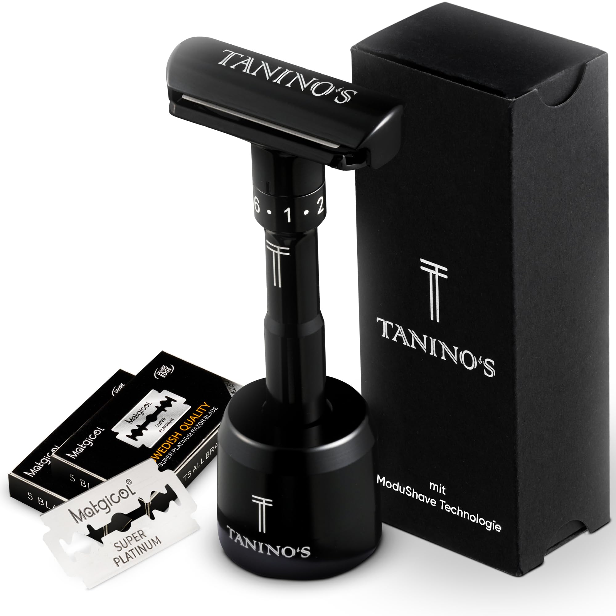 Taninos Razor Plane Men Set | Adjustable Safety Razor with 10 Blades ...
