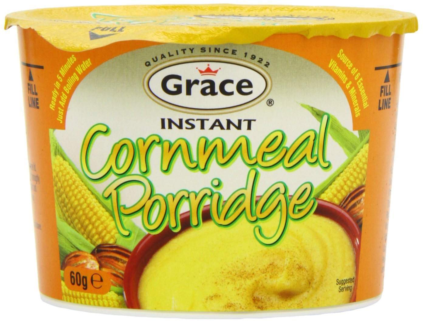 Grace Instant Cornmeal Porridge 60 g (Pack of 12)
