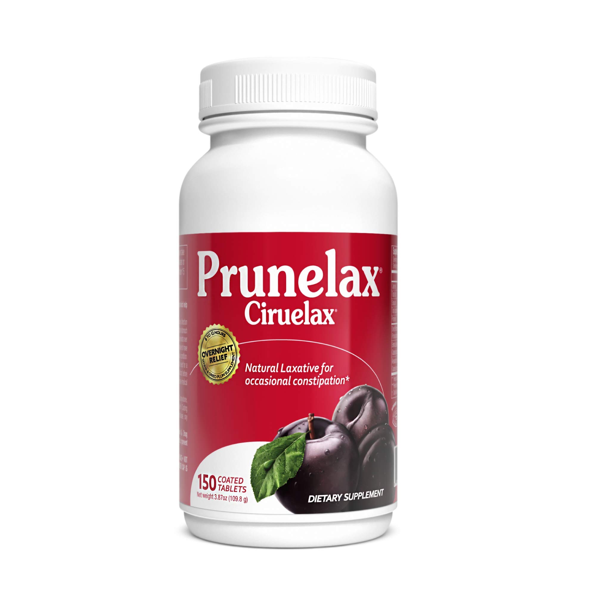 Prunelax Tablets 150 Count - Natural Laxative for Gentle Relief