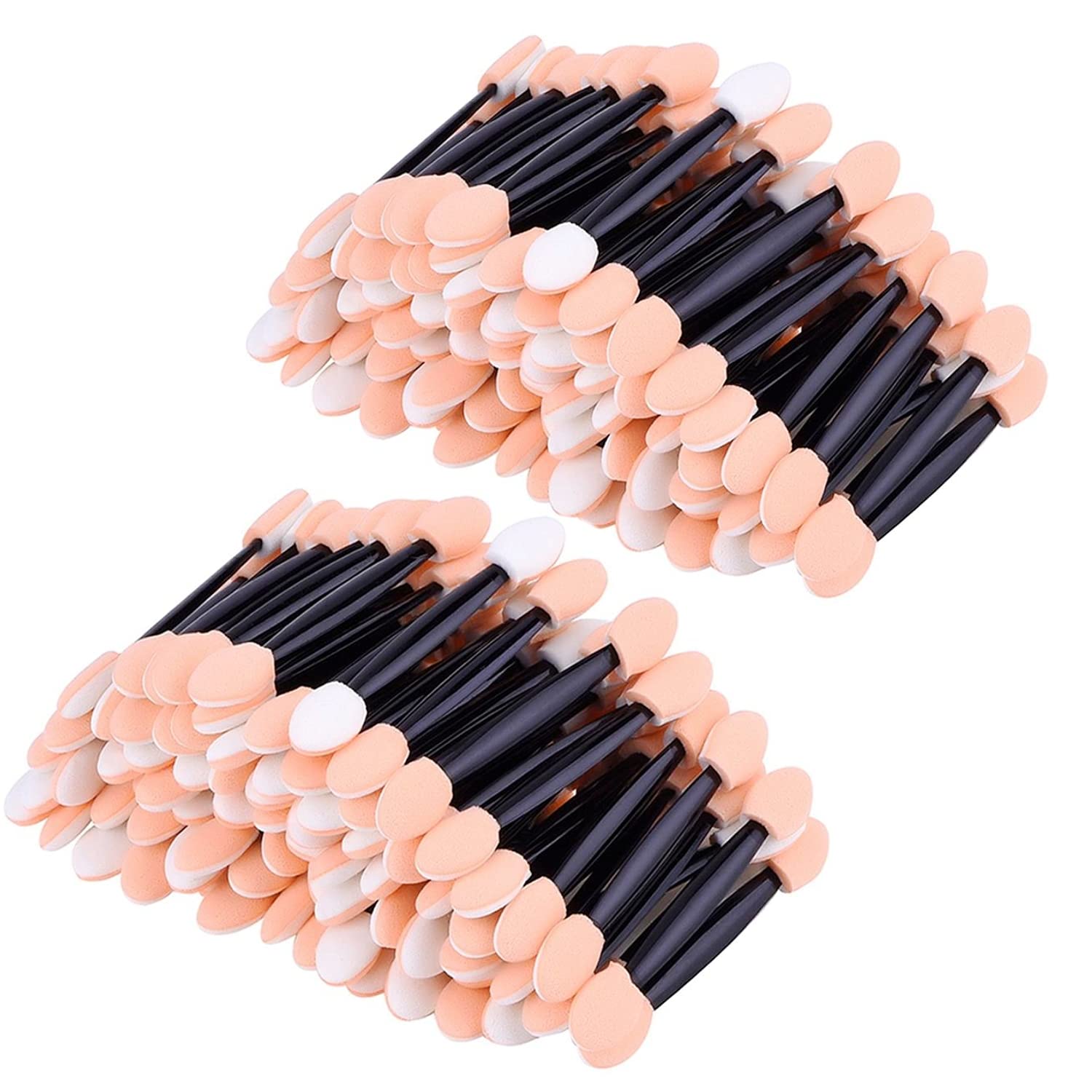 JZK 200 Disposable Sponge Eyeshadow Brushes - Double Ended Applicators ...