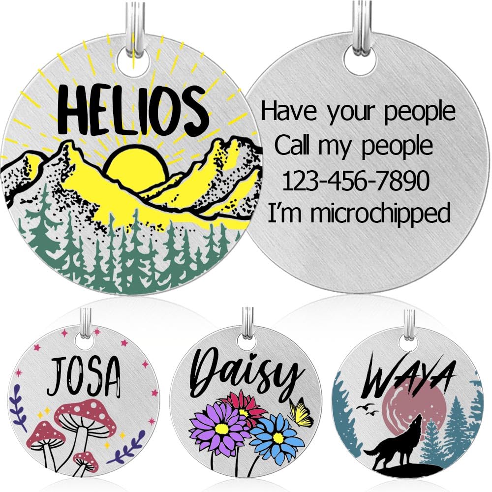 Personalized Colored Dog Tags | Engraved Stainless Steel Pet ID ...