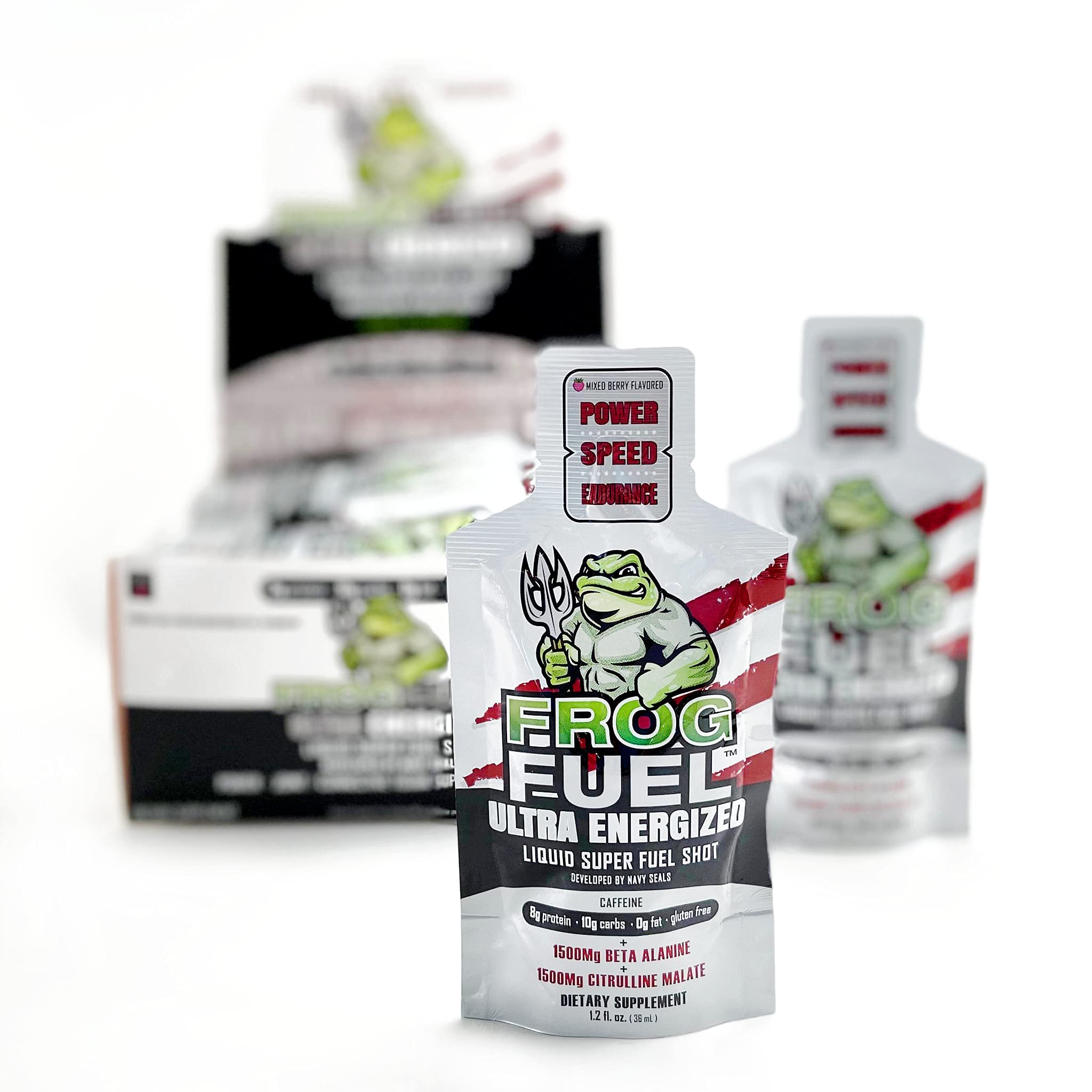 Frog Fuel Ultra Energy Liquid Protein Shot - Mixed Berry - 24 1.2oz ...
