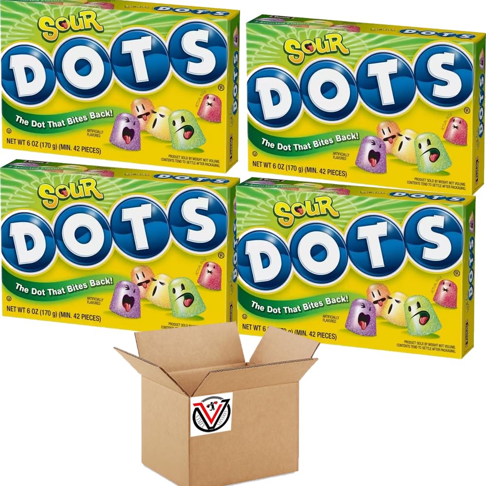 04 x Tootsiee Sour Dots 184g - Sour Fruit Flavour Chewy Sweets | VIMIX ...