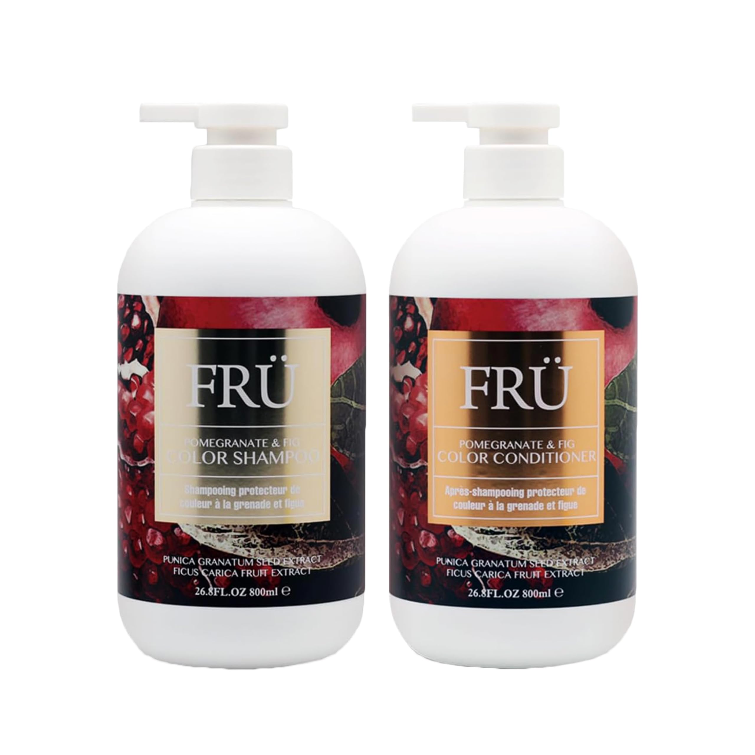 Organic Hair Care Gift Set by FRU Pomegranate & Fig Shampoo and ...