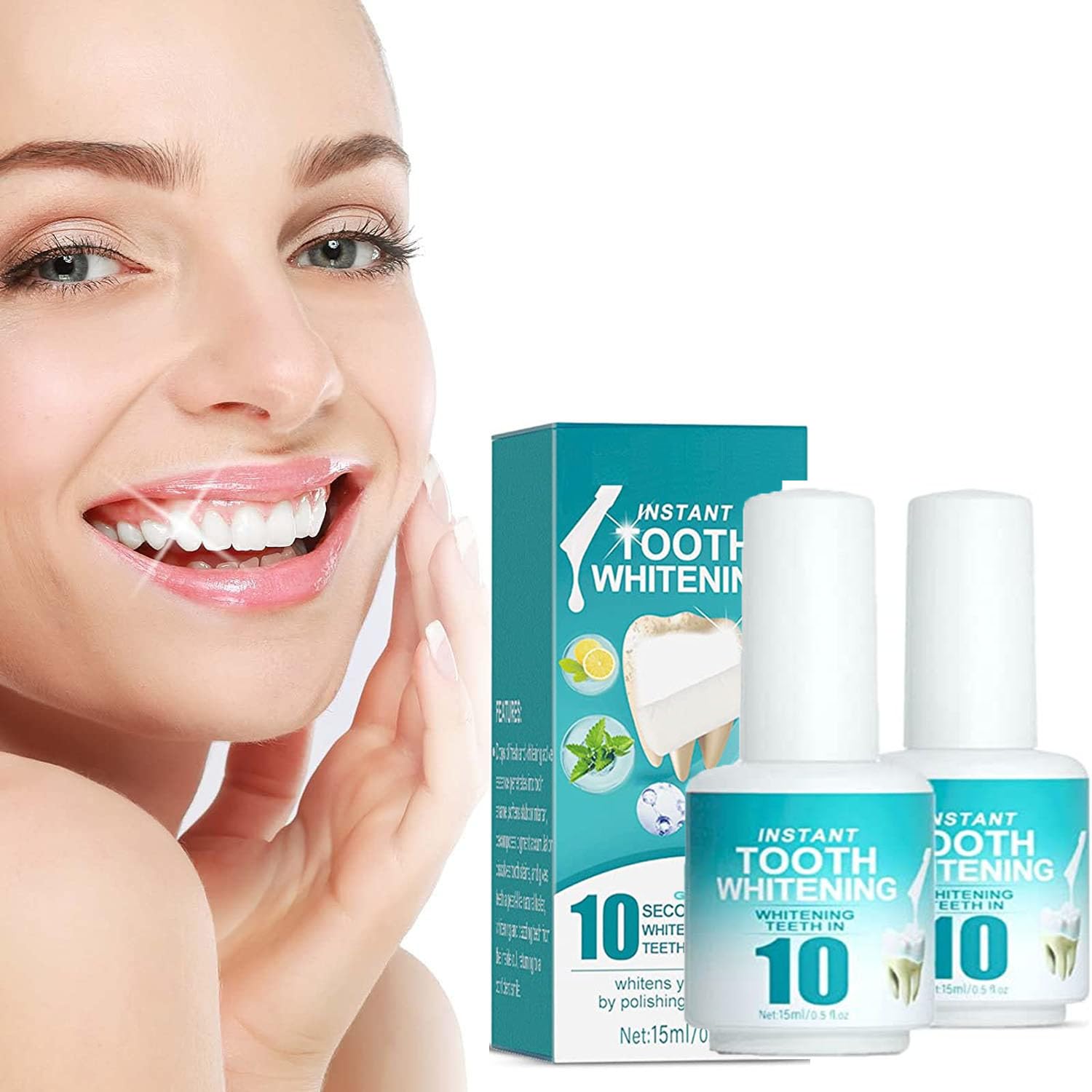 Tooth Paint & Whitening Gel Lacquer - Instant Brightening & Stain ...