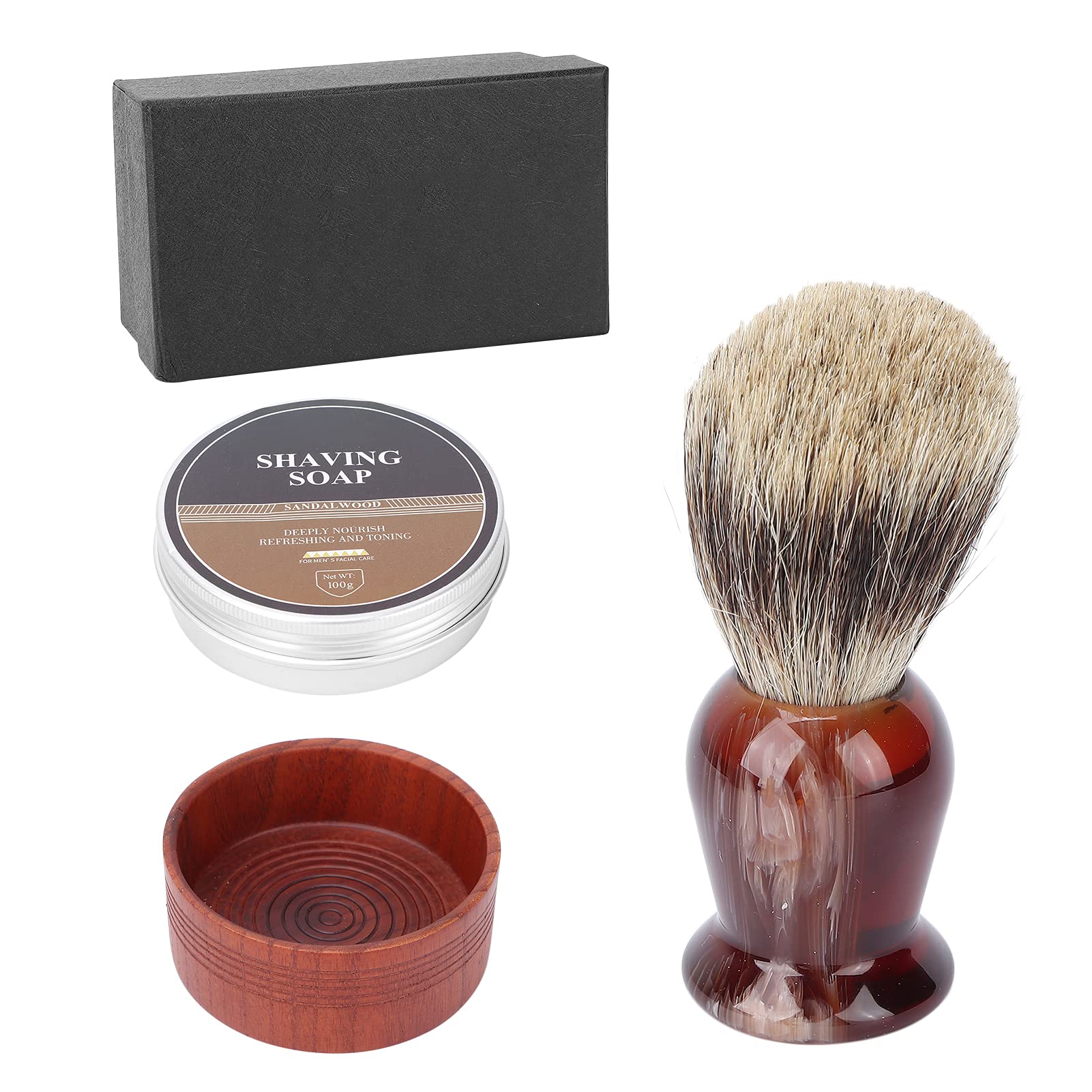 Men's 3-in-1 Shaving Soap Set | Beard Care Gifts with Bowl & Brushes ...