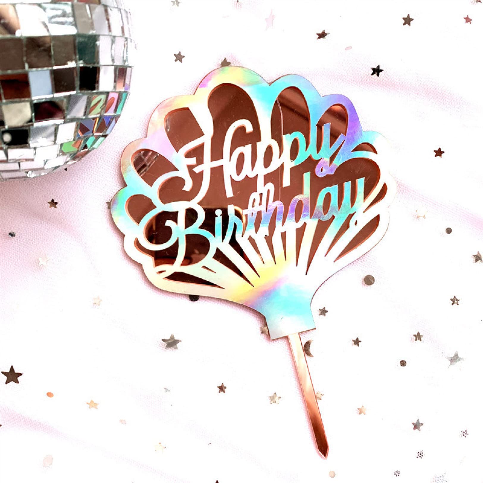 Personalised Cake Toppers Cake Decorations 1pcs Shell Shape Acrylic ...