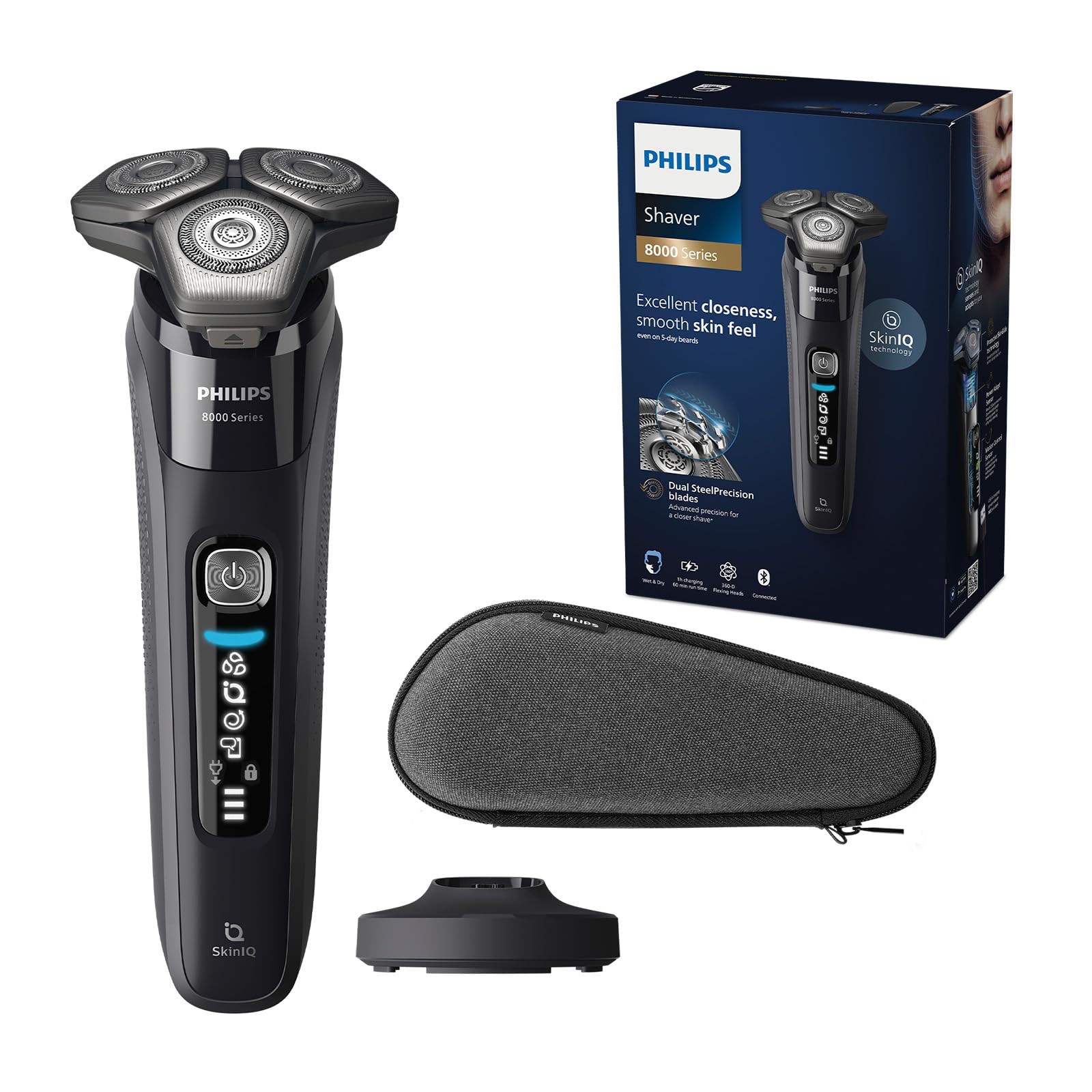 Philips Shaver Series 8000 Wet and Dry Electric Shaver for Men with ...