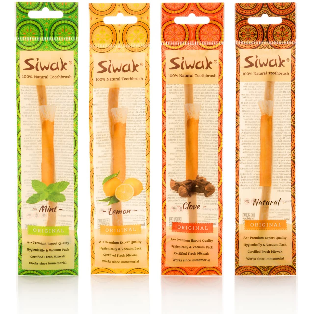 Premium Quality Miswak Toothbrush | Natural Siwak Wood | Lemon Flavor ...