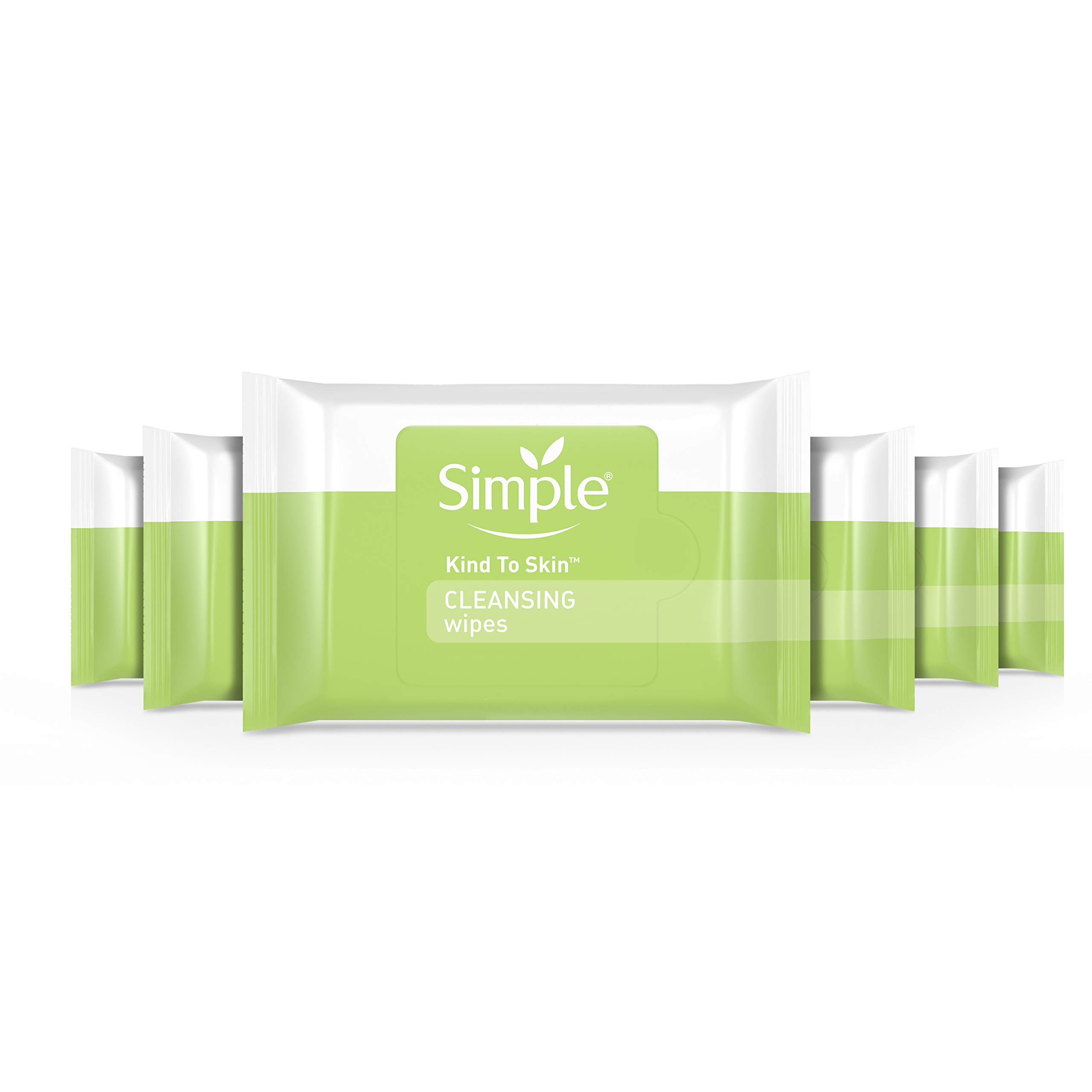 Simple Cleansing Wipes for Makeup Removal Gentle on Skin Waterproof Mascara Remover Fragrance Free 25 Count Pack of 6