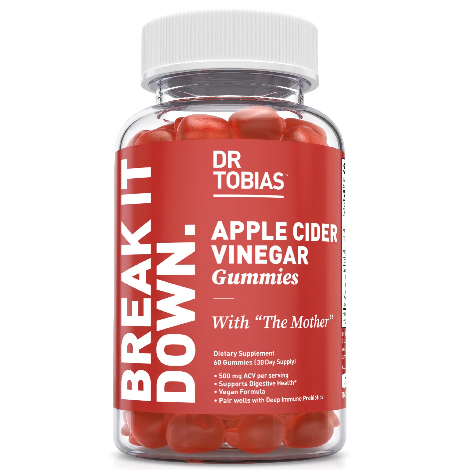 Dr Tobias Apple Cider Vinegar Gummies Supports Gut Health Cleanse