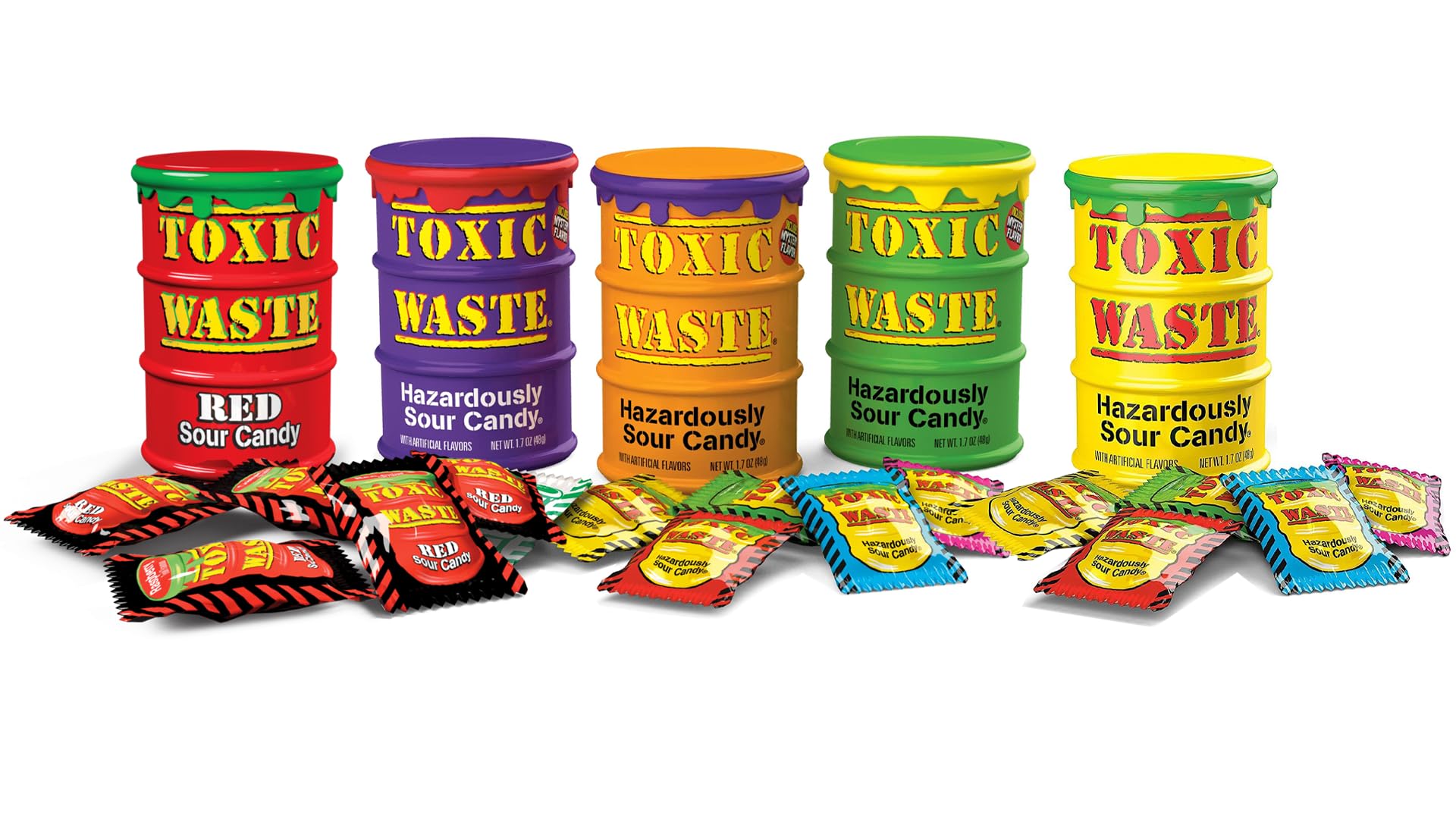 Toxic Waste Sour Candy Mix Tubs (5 pack) | Buy Now with Express ...
