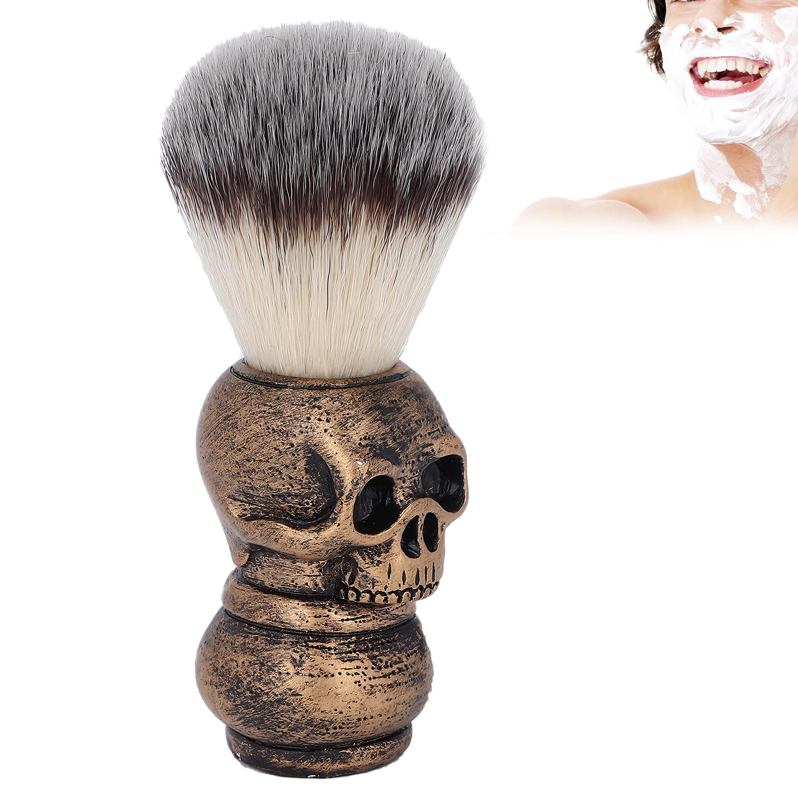 Premium Skeletal Gold Manual Shaving Brush for Men - Perfect for ...
