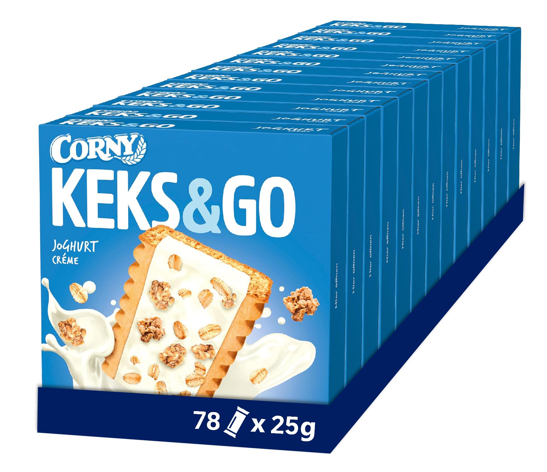 Buy Cookie Bar Corny Keks & Go Yoghurt - Creamy Yogurt Filling 78x25g ...