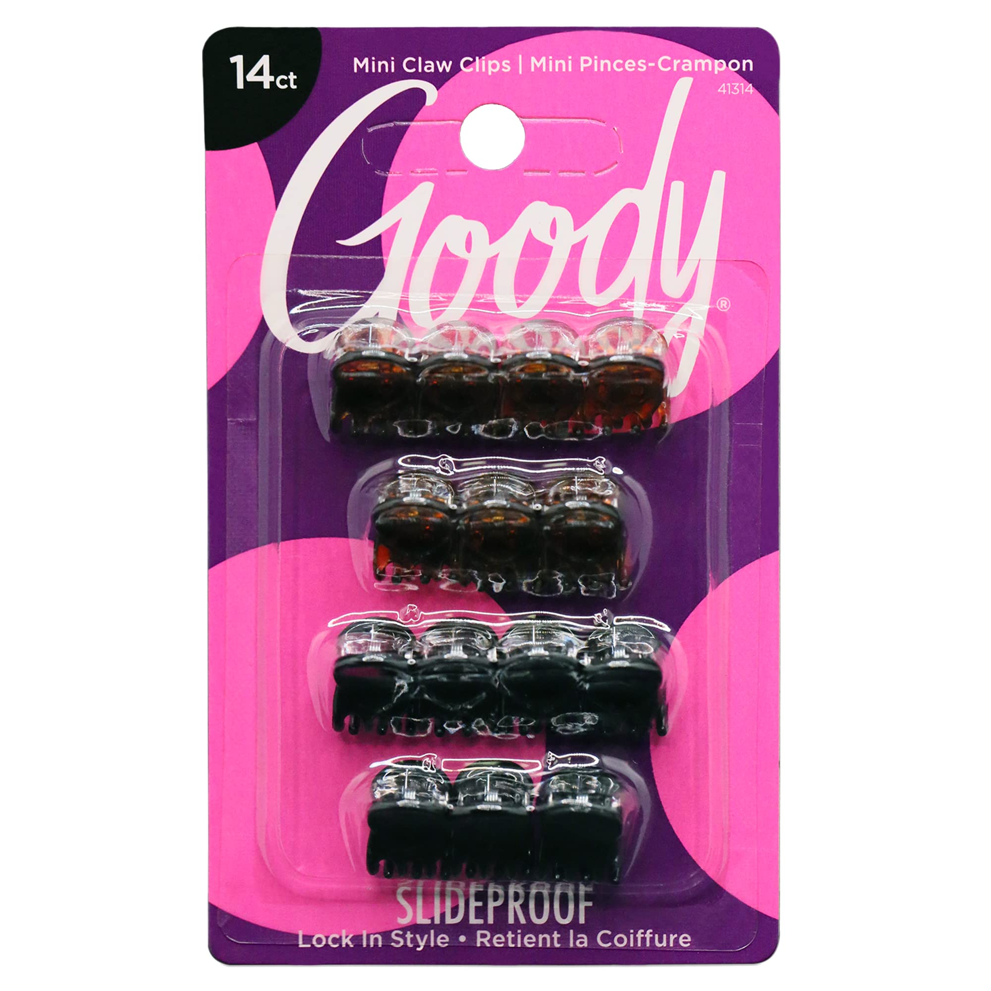 Goody Classics Mini Claw Clips - 42-Pack Assorted Colors - Ideal for ...