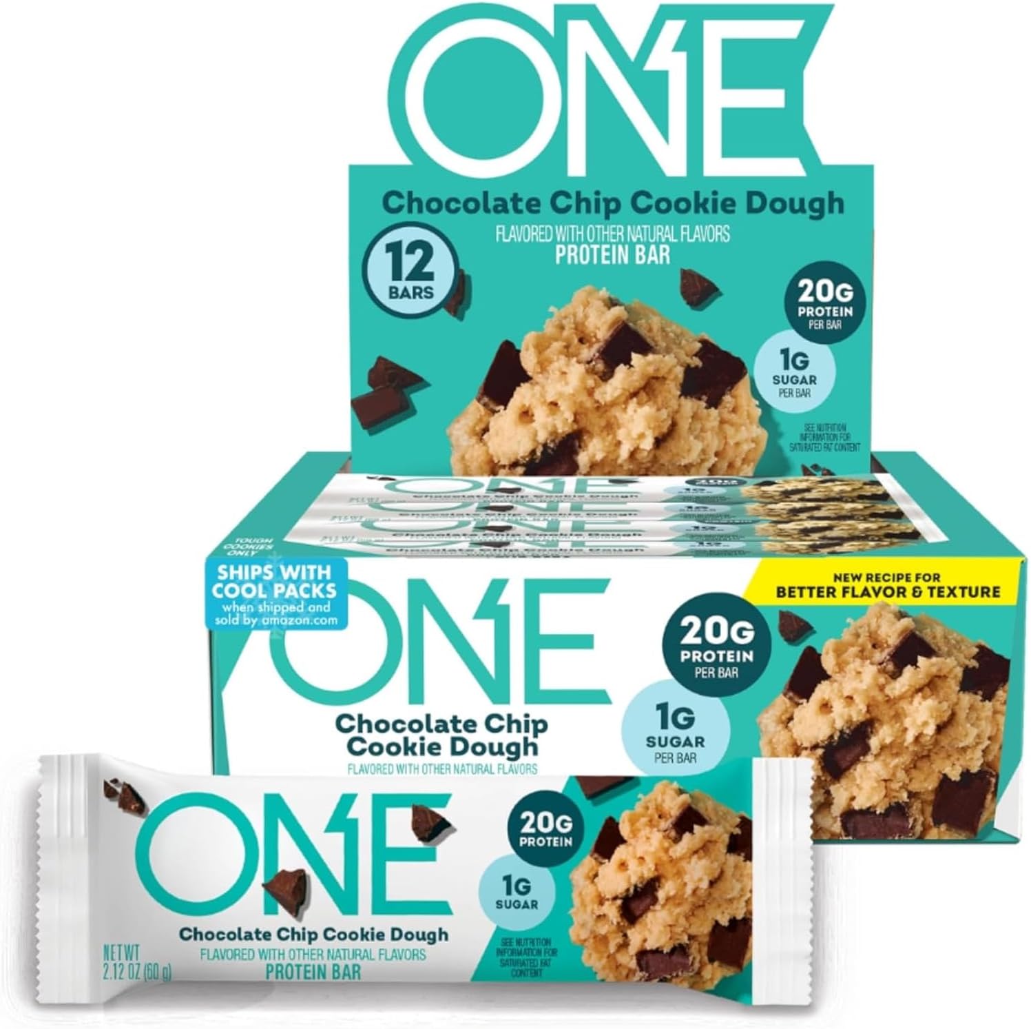 ONE Protein Bars Chocolate Chip Cookie Dough - Pack of 12 - 2.12 Oz. | Buy Now with Express ...
